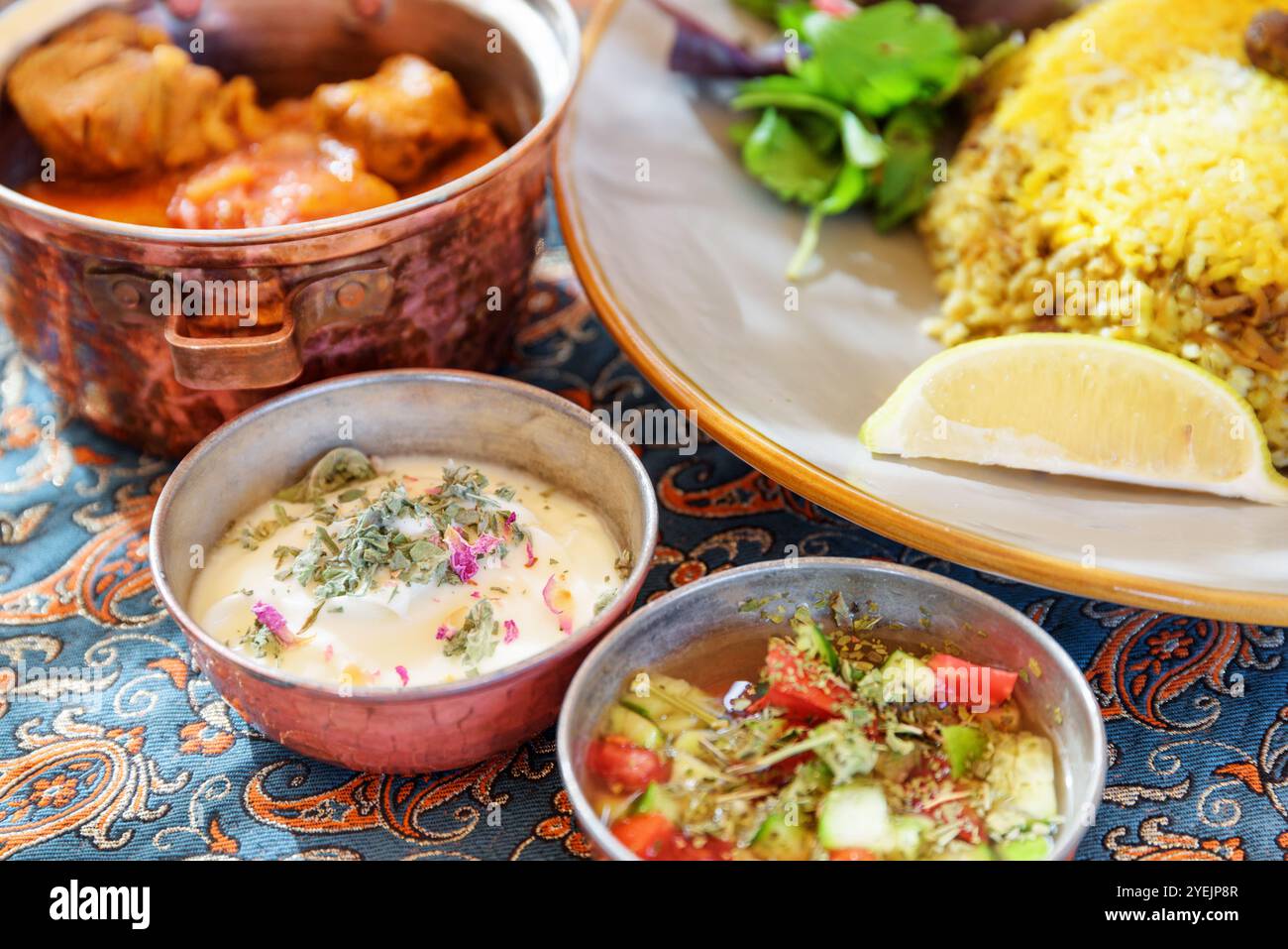 Iranian dishes and snacks. Traditional Persian cuisine Stock Photo - Alamy