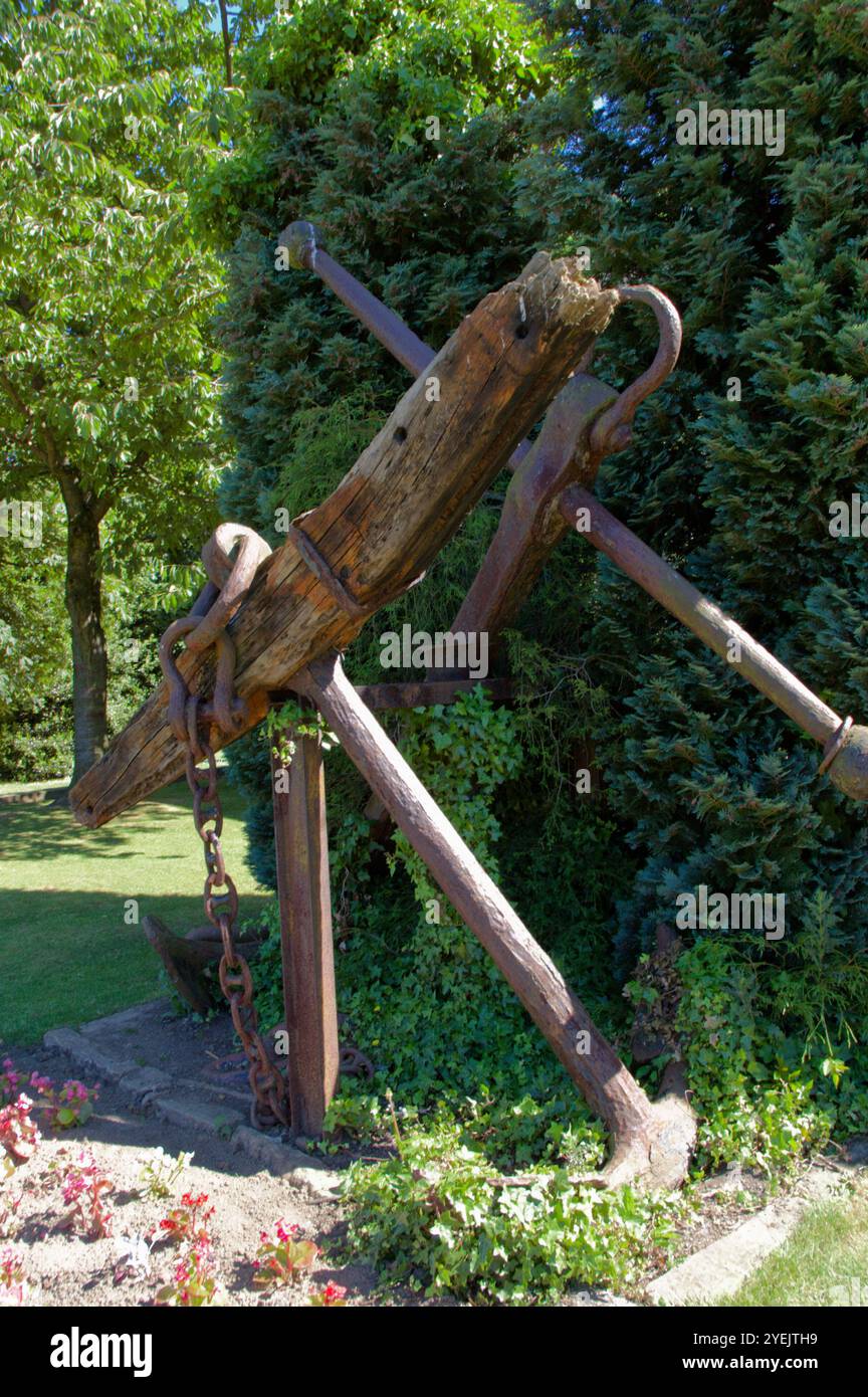 Old anchor at Captain Cook birthplace museum, Marton, Middlesbrough ...