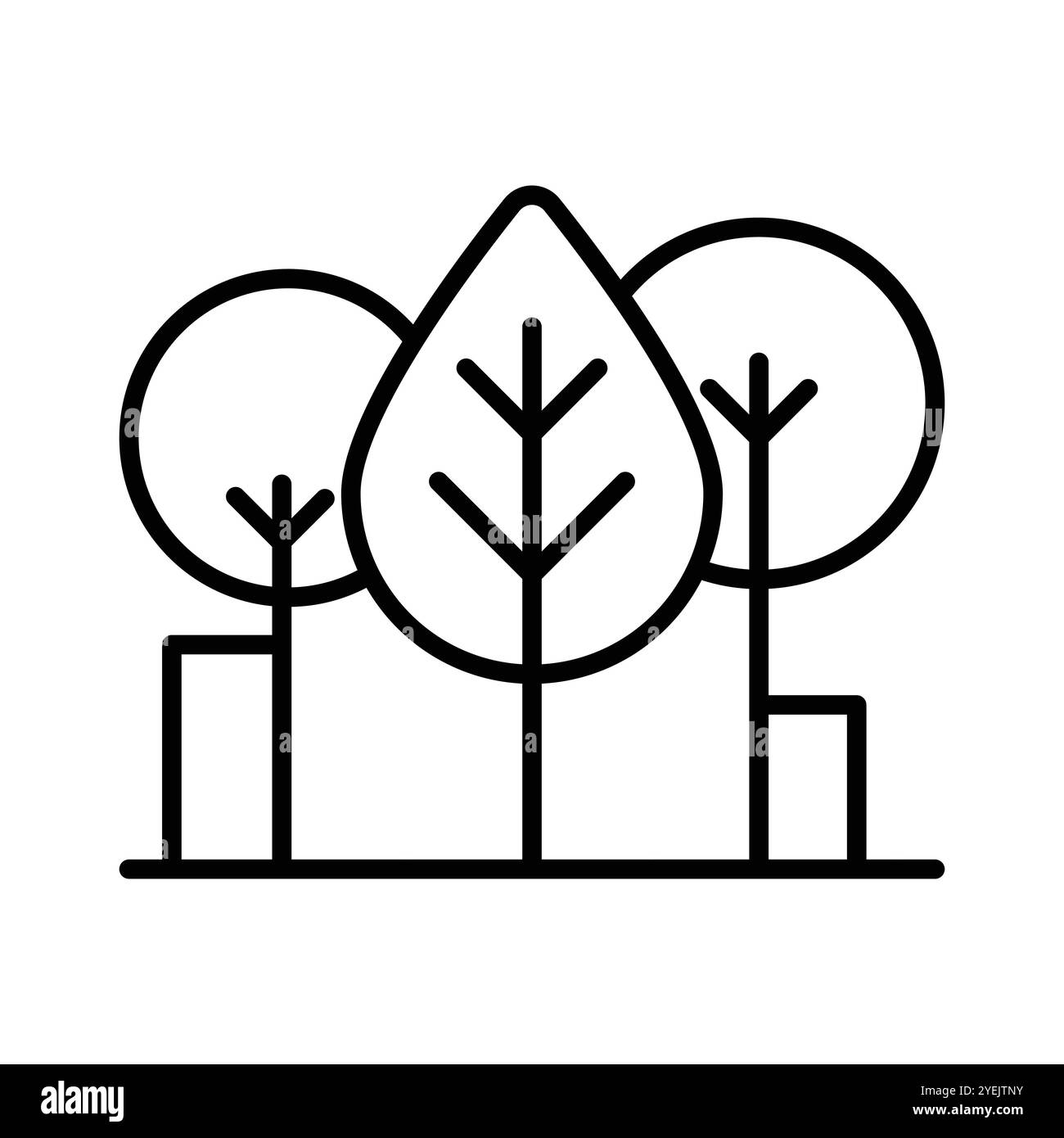 Modern woodland icon hi-res stock photography and images - Alamy