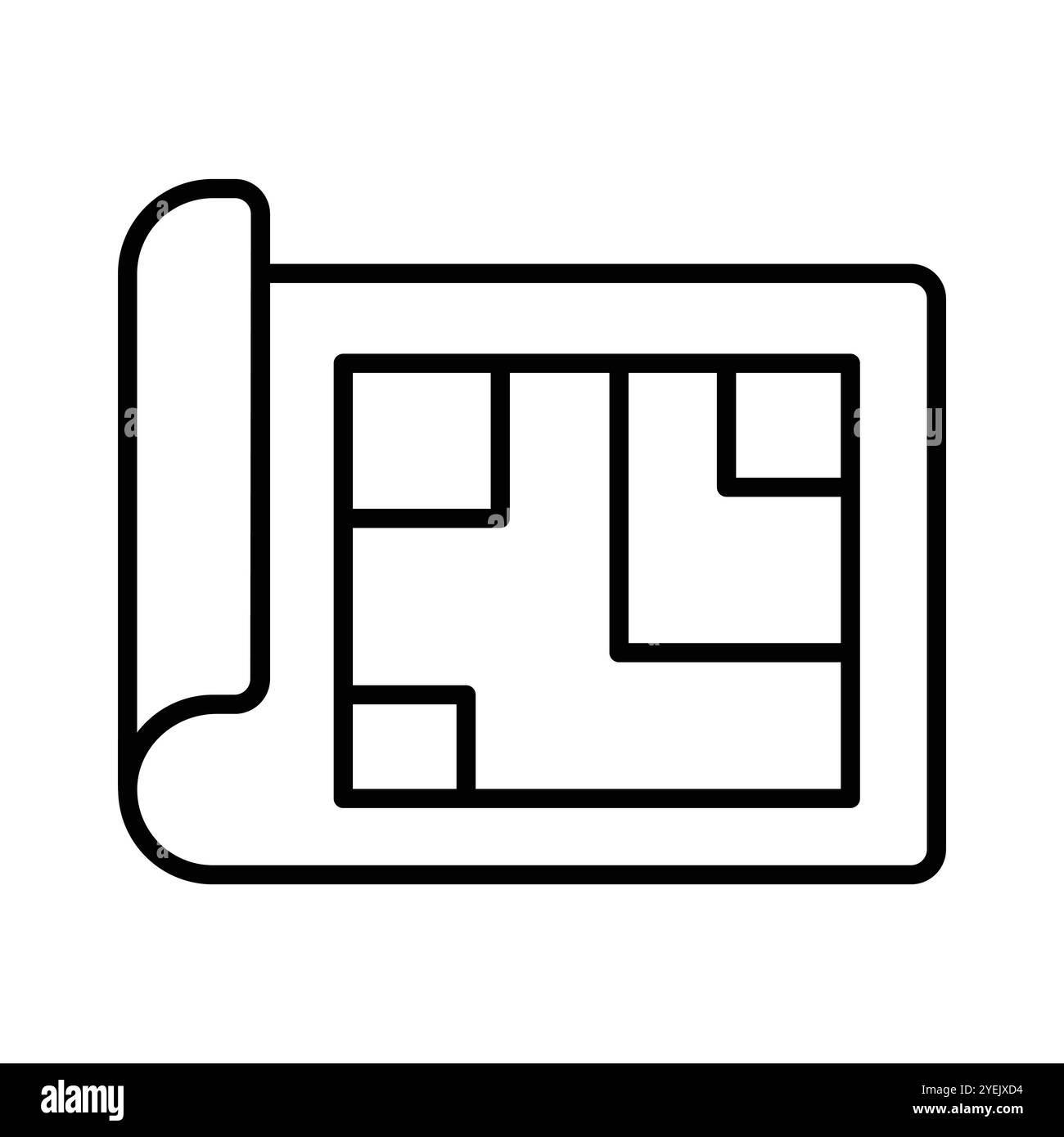 Beautiful icon of architectural plan, trendy icon of house blueprint ...