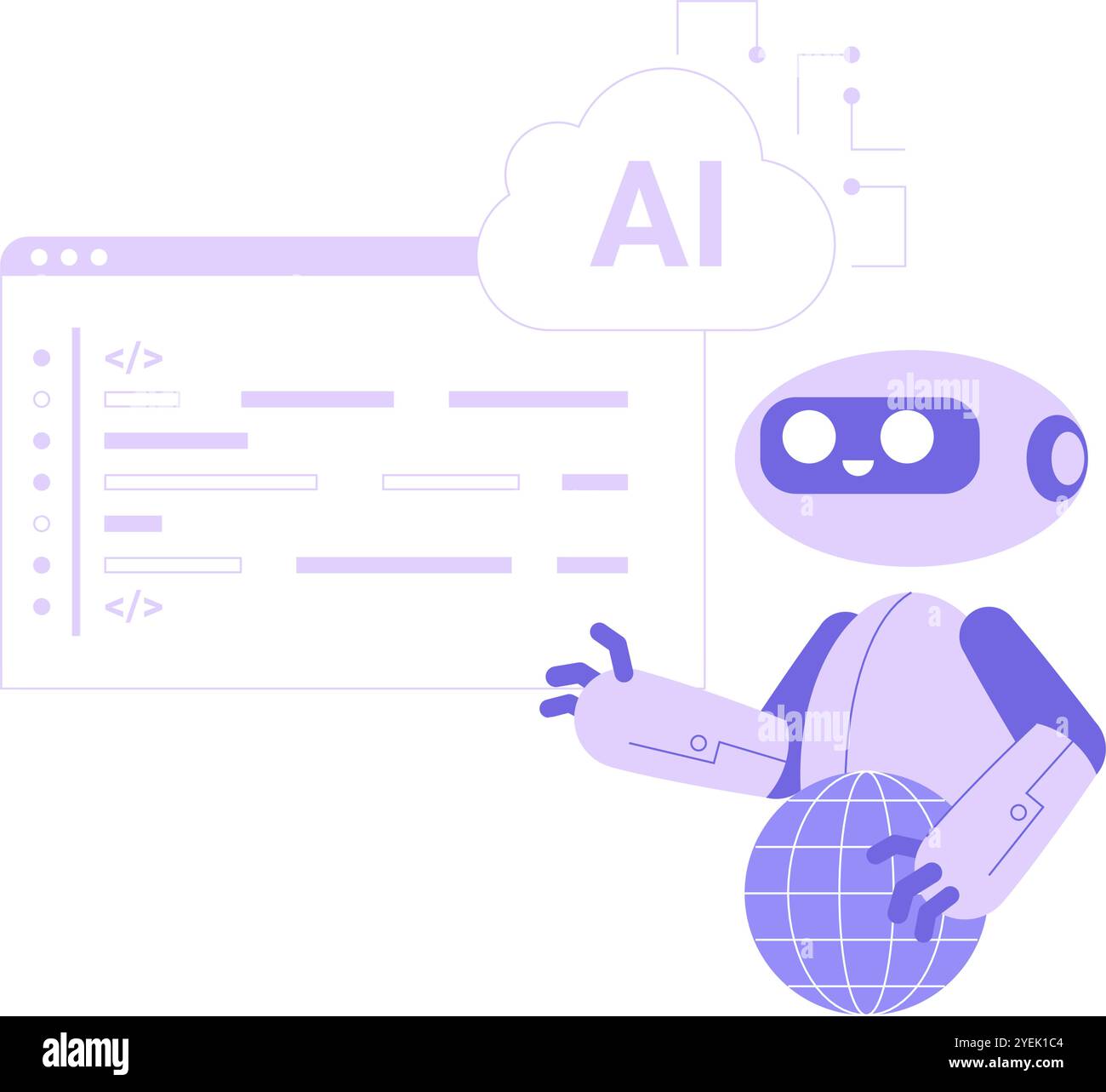 Cloud robotics background Stock Vector Images - Alamy