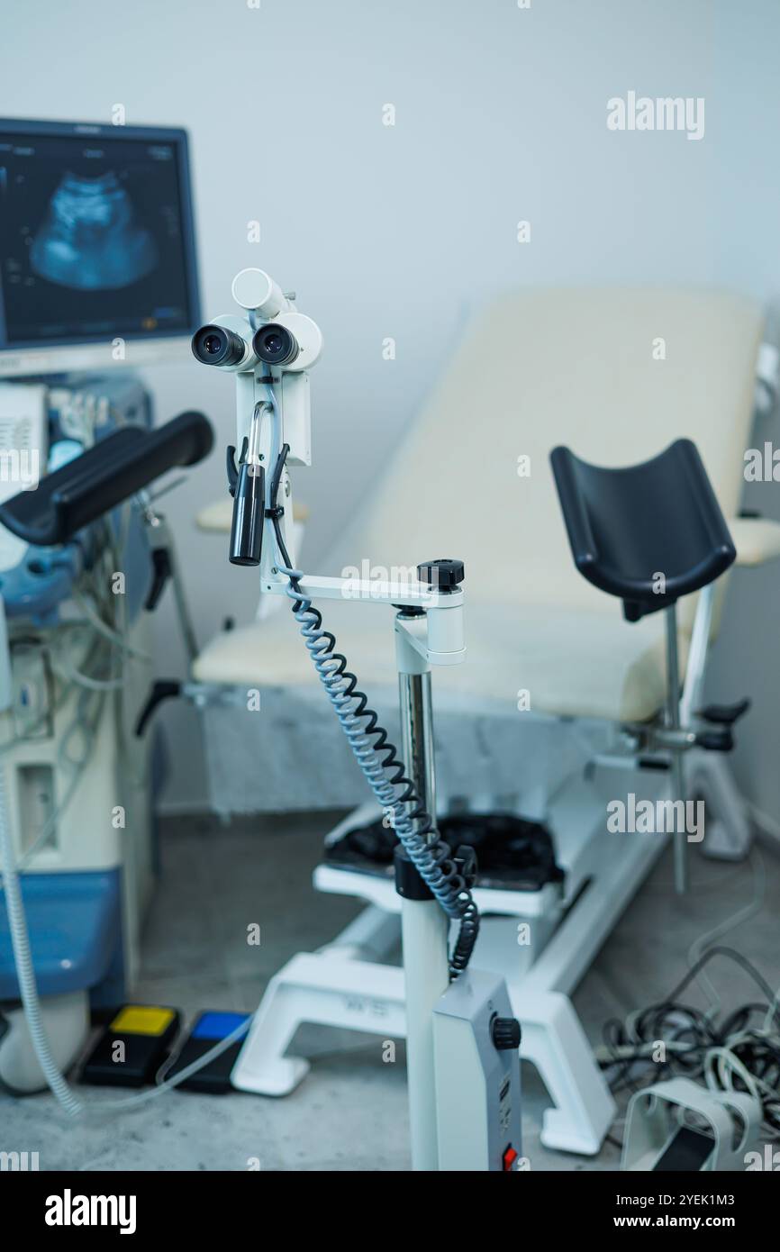 Ultrasound machine for body examination. Modern apparatus in the doctor ...