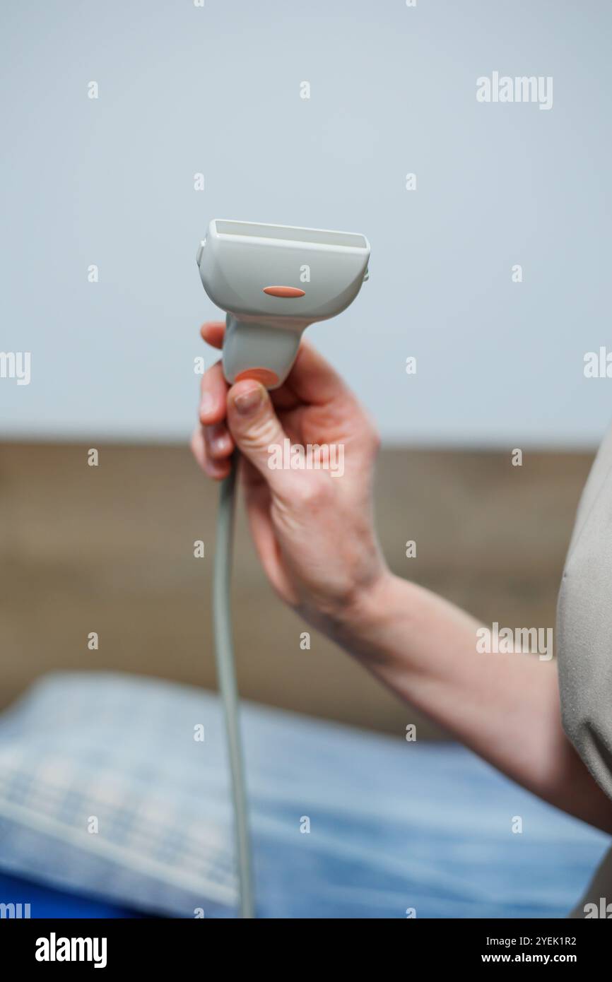 Ultrasound machine for body examination. Modern apparatus in the doctor ...