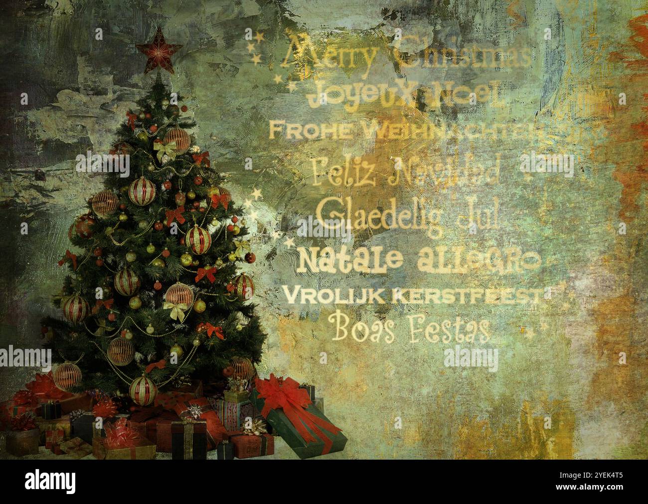 Merry christmas in different languages hi-res stock photography and ...