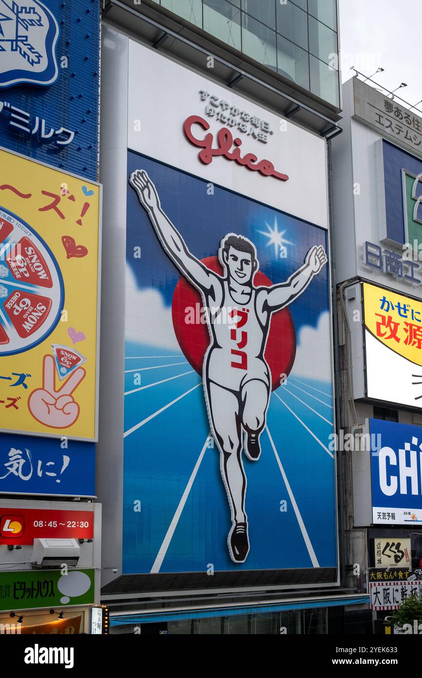 Glico Man Advert in Dotonbori Osaka Japan Stock Photo - Alamy