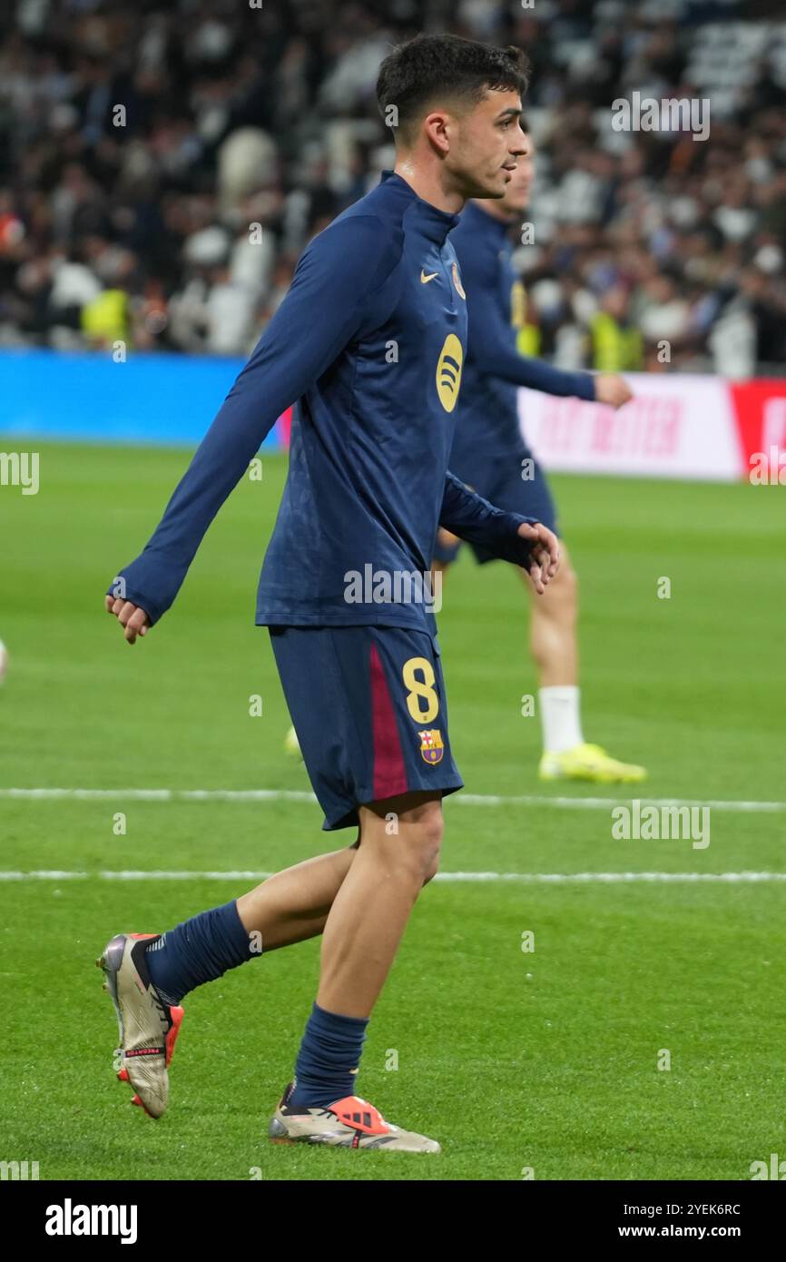 Pedri of FC Barcelona during the La Liga football match between Real Madrid CF and FC Barcelona ...