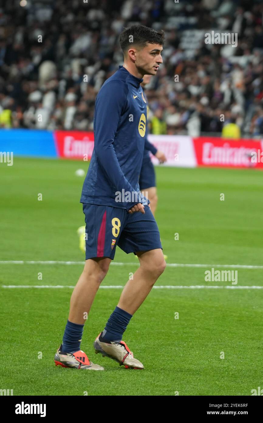 Pedri of FC Barcelona during the La Liga football match between Real Madrid CF and FC Barcelona ...
