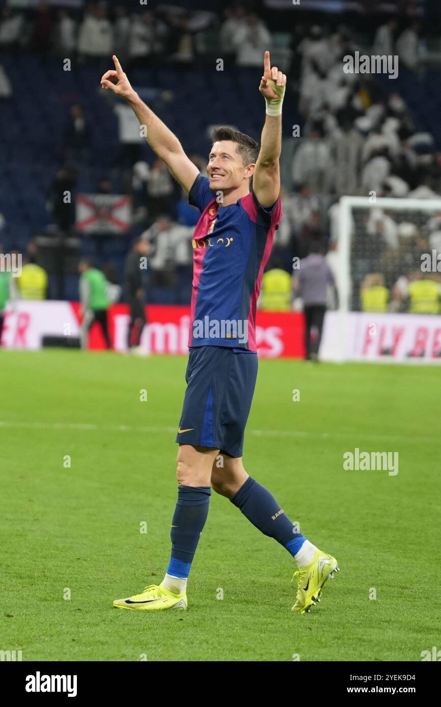 Celebration Victory Robert Lewandowski of FC Barcelona during the ...
