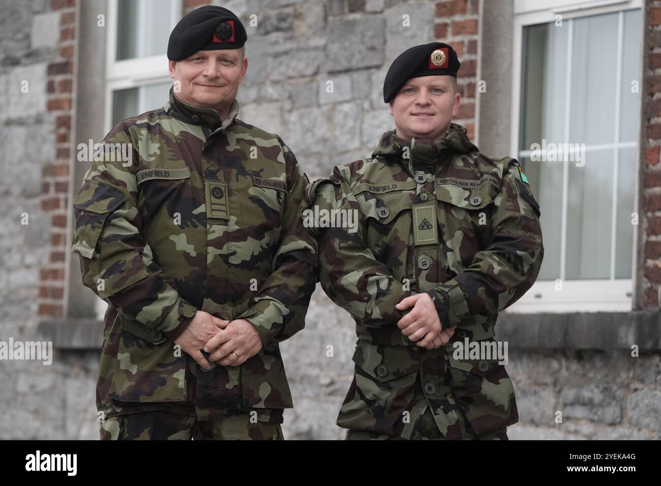 Battalion Sergeant Major Patrick Enfield (left) and his son Private ...