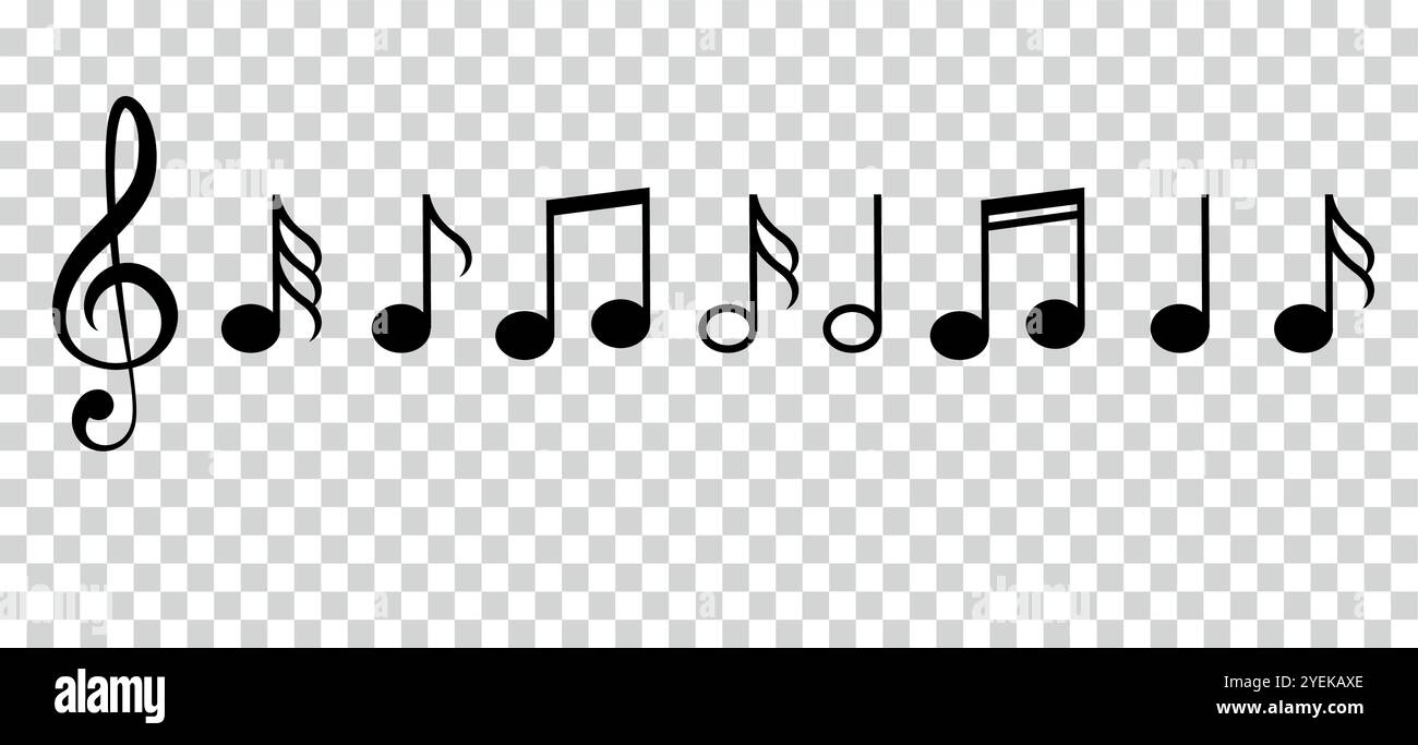 Music notes icons set. Vector illustration Stock Vector Image & Art - Alamy