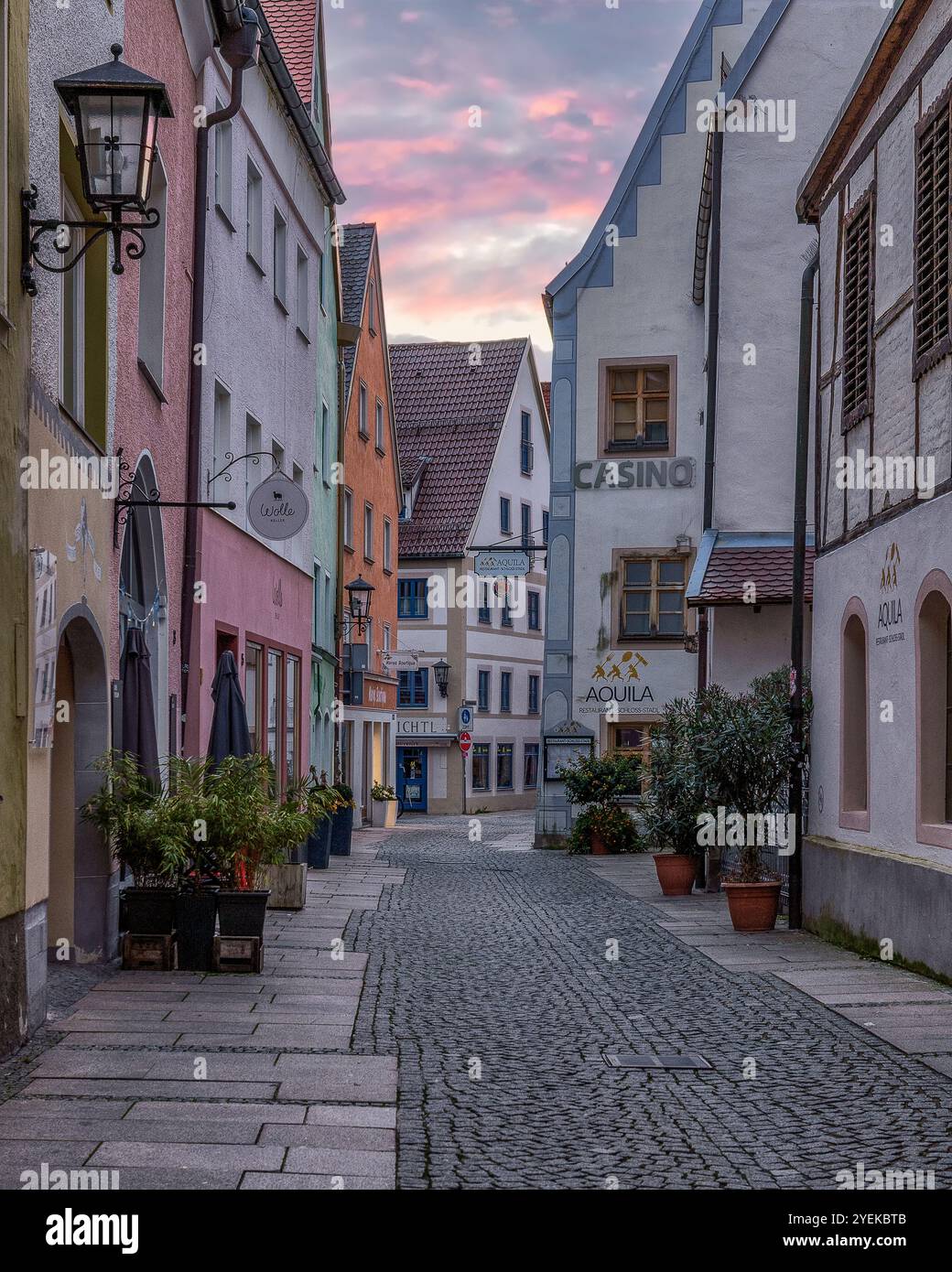 The beautiful old town of Füssen, Bavaria, Germany Stock Photo - Alamy