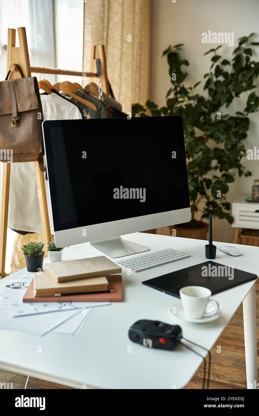 Stylish workspace computer stationery hi-res stock photography and ...