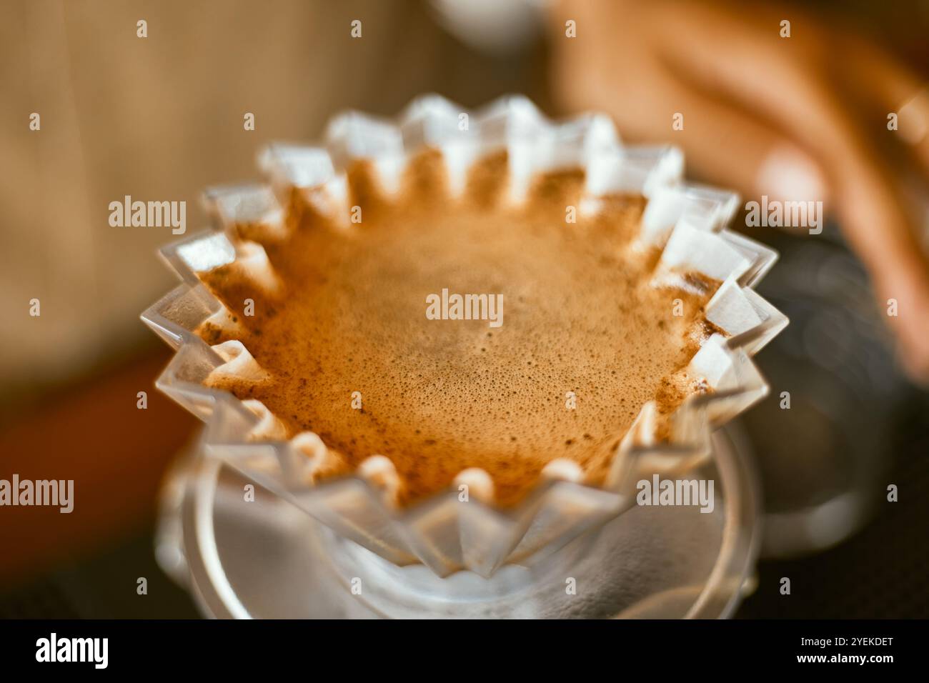 Alternative coffee brewing method, using pour over dripper and paper ...