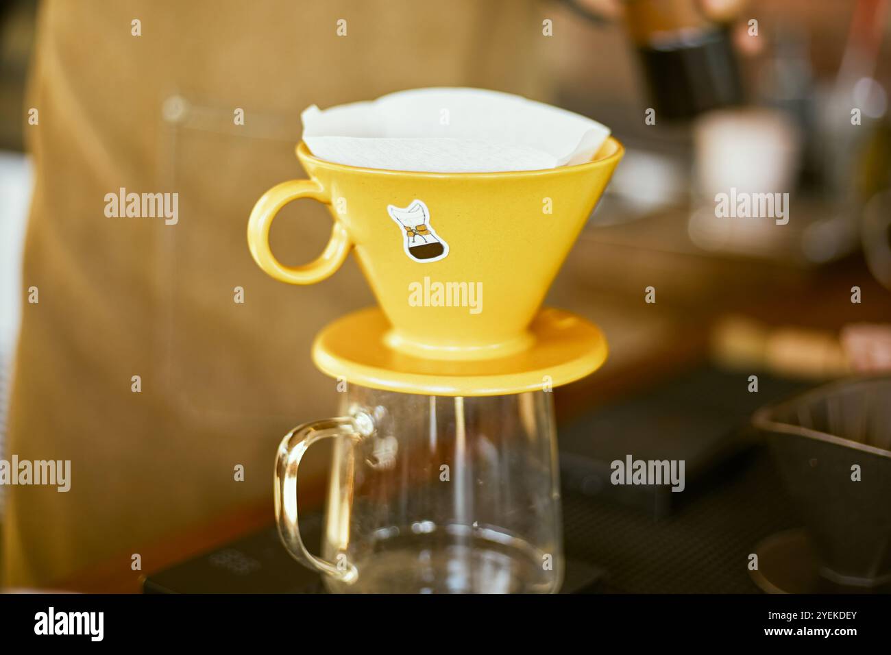 Alternative coffee brewing method, using pour over dripper and paper ...