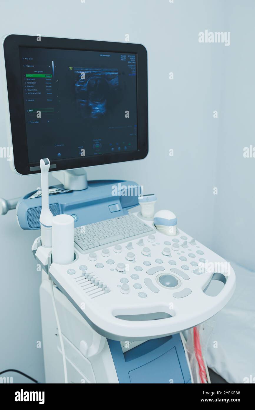 Modern medical equipment in a bright office. Apparatus for ultrasound ...