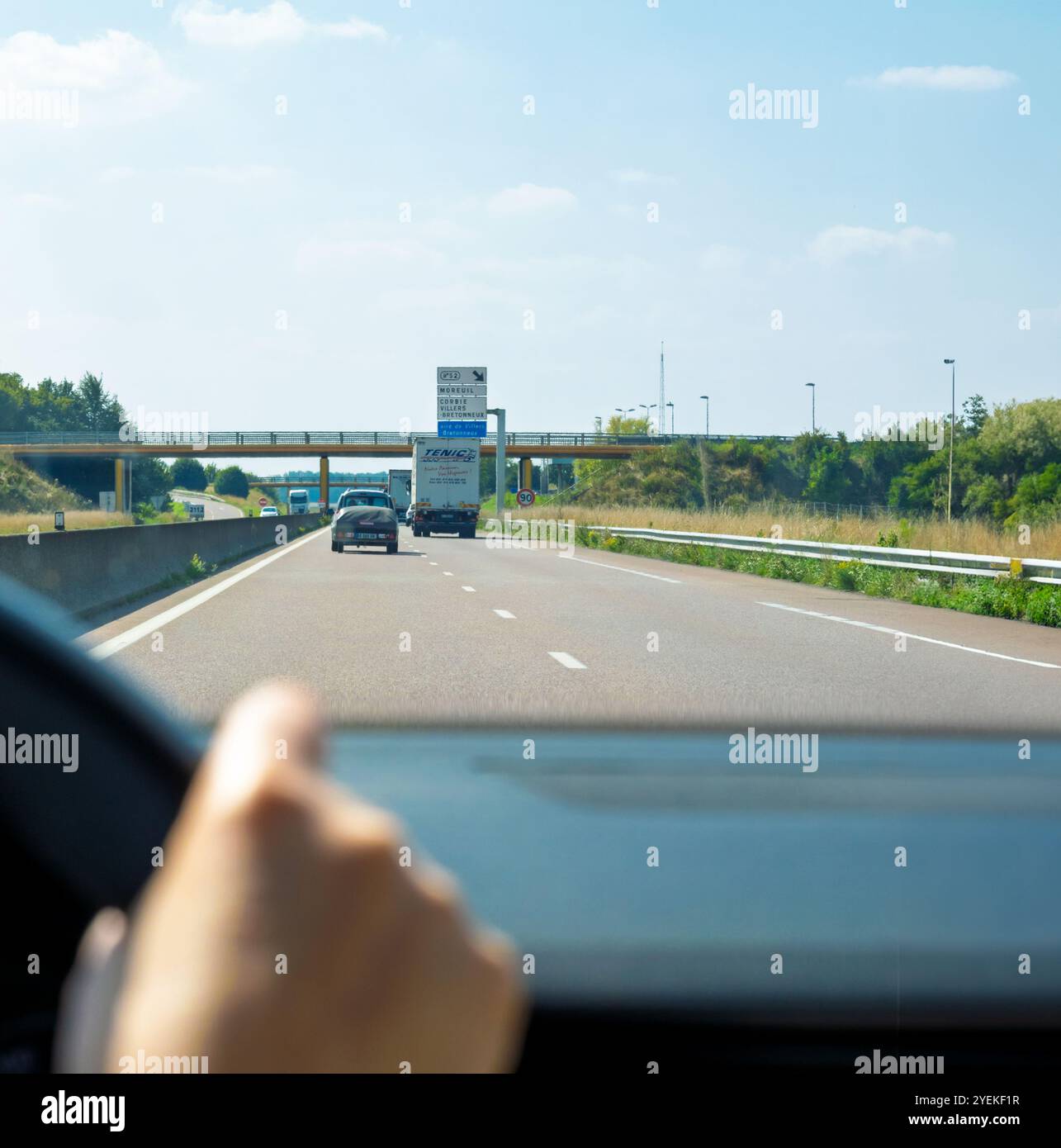 Shot from dashboard car driving hi-res stock photography and images - Alamy