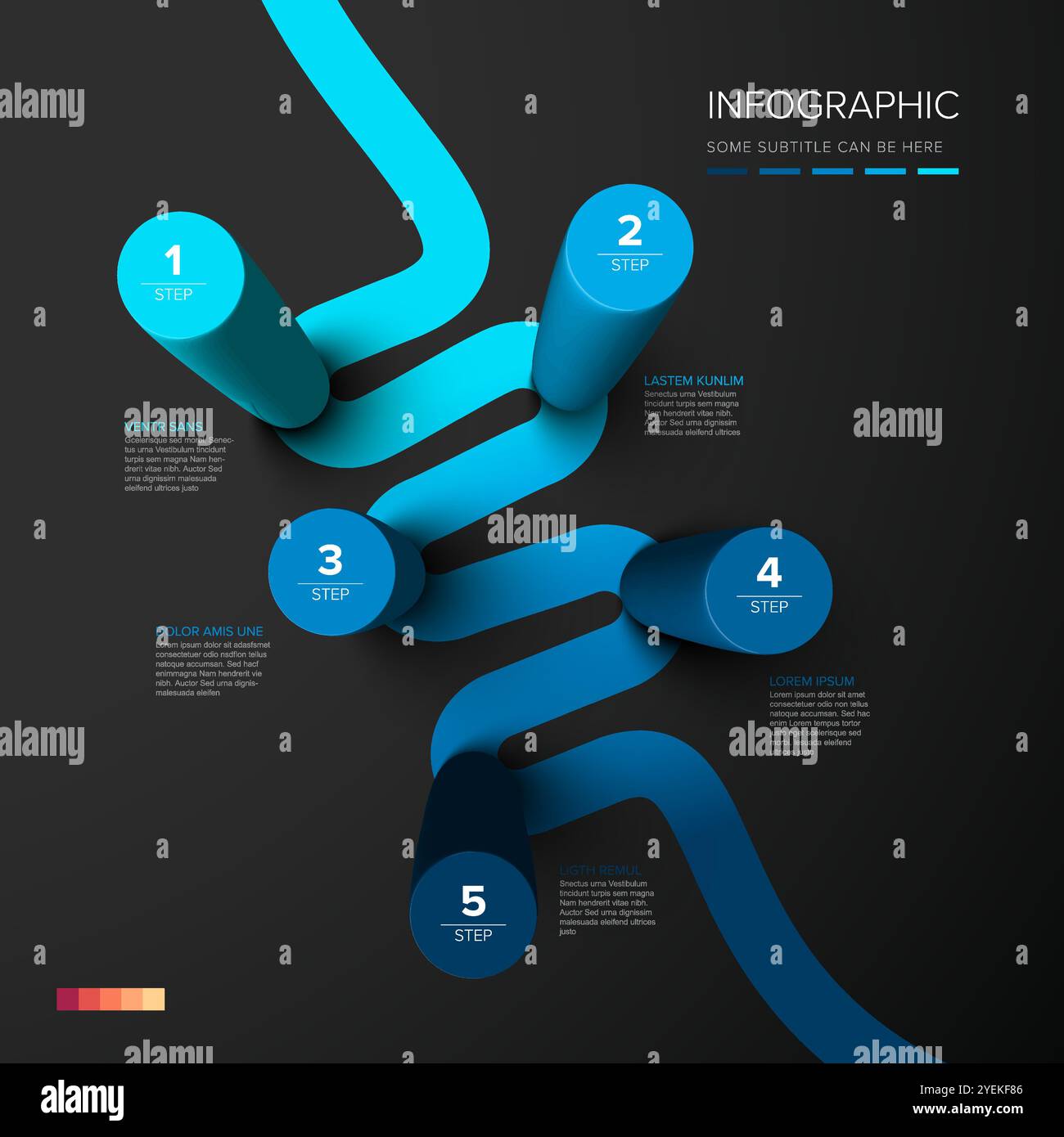 Vector dark multipurpose Infographic template made from color vertical ...
