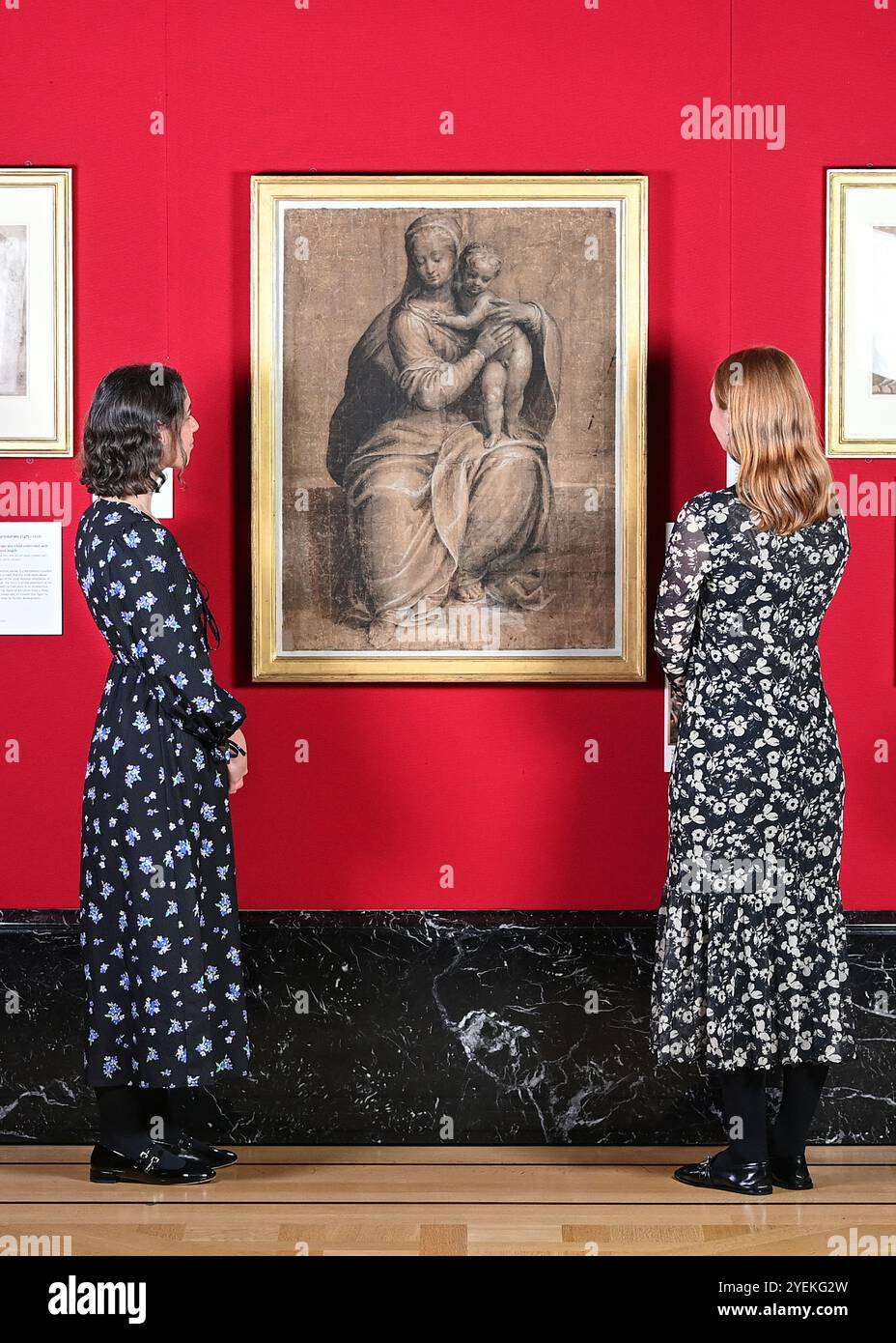 The King's Gallery London 31 Oct 2024. Admiring the works on display ...