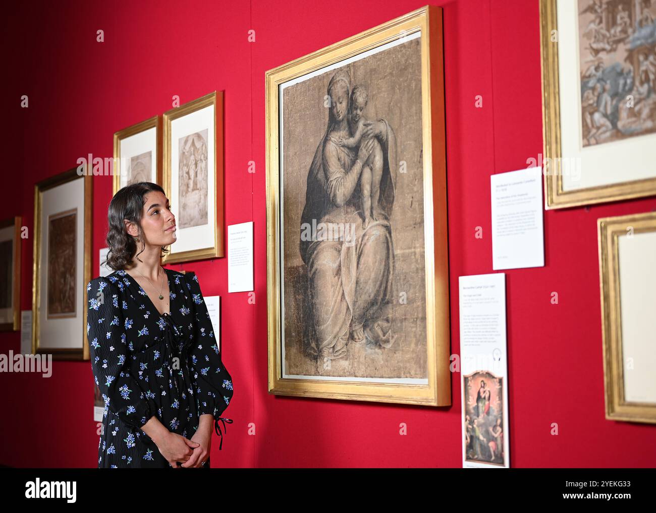 The King's Gallery London 31 Oct 2024. Admiring the works on display ...