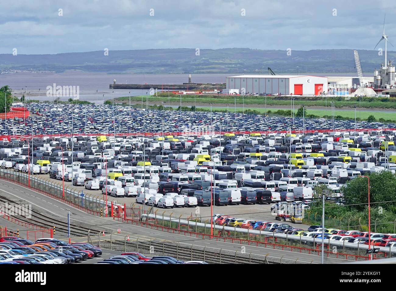 Royal Portbury Dock major port import new motor vehicles shipped into ...
