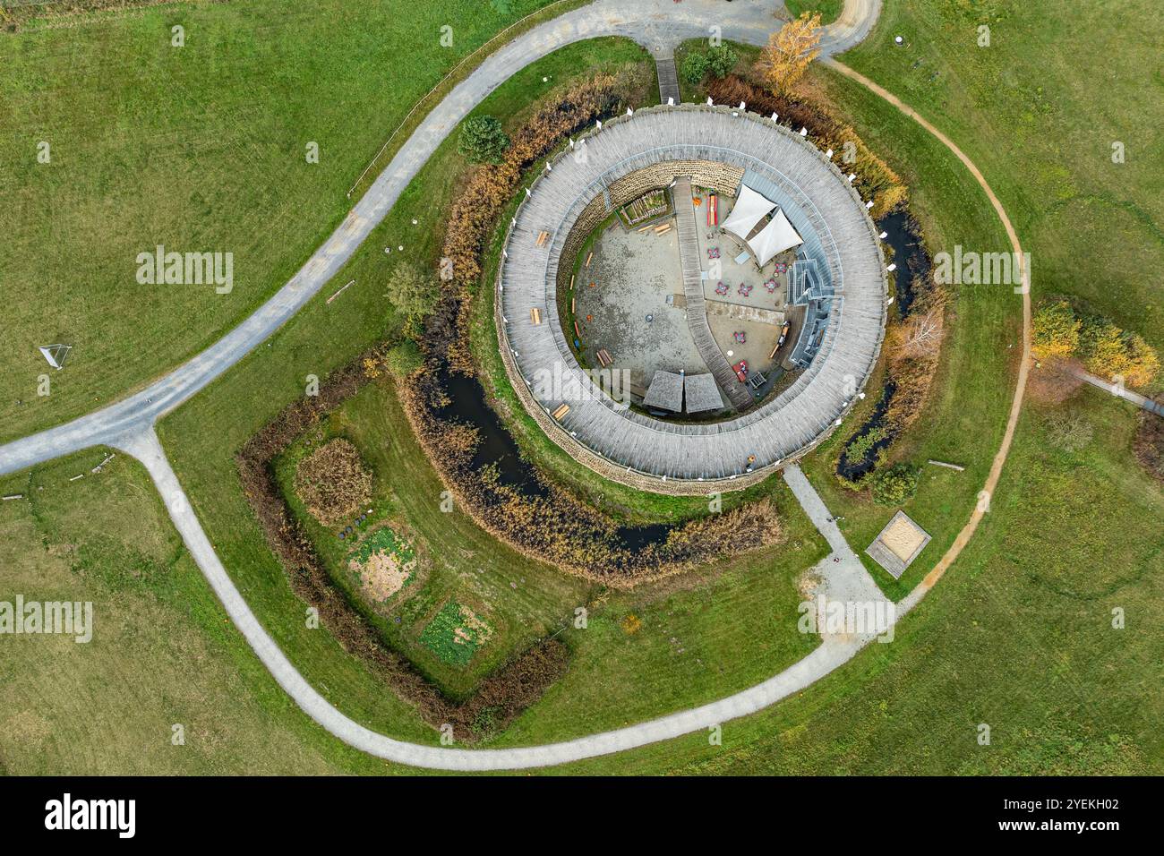 31 October 2024, Brandenburg, Raddusch: View of the Slavic castle ...
