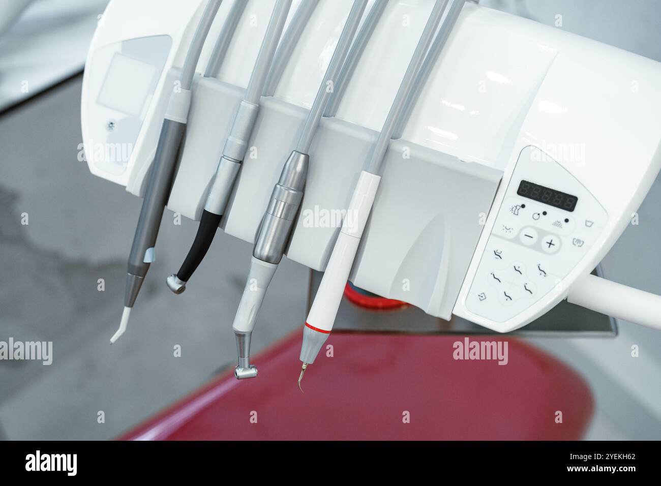 Dental equipment setup in a modern clinic with tools Stock Photo - Alamy