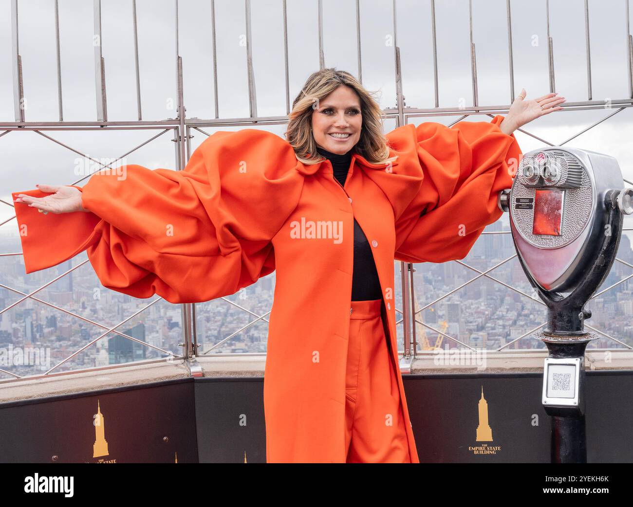 New York, NY, USA, 29 October, 2024: Heidi Klum lights the Empire State ...