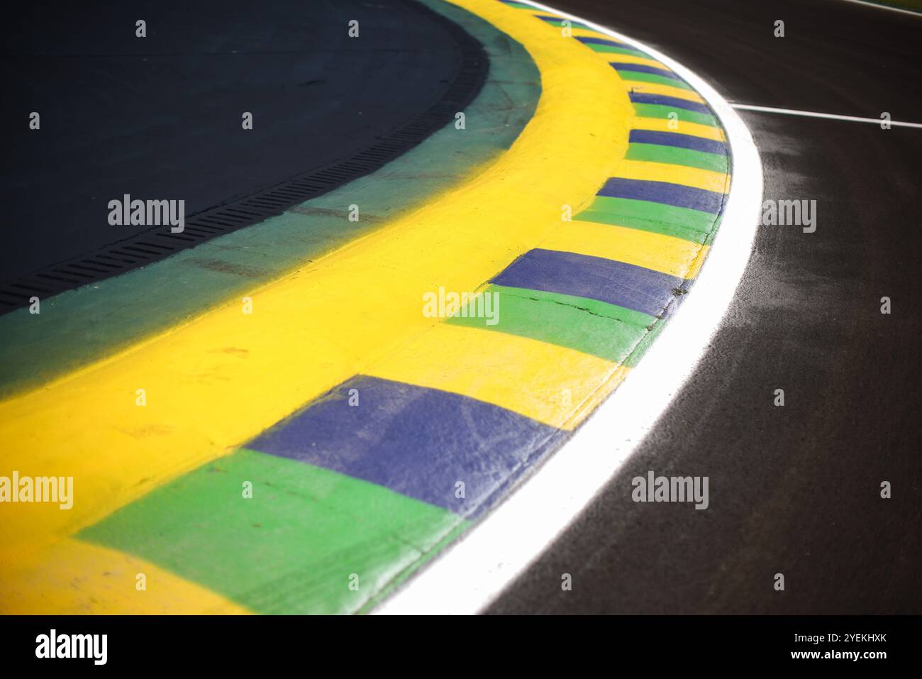 Autodromo of Interlagos Brasil flag colours kerbs paint atmosphere ...