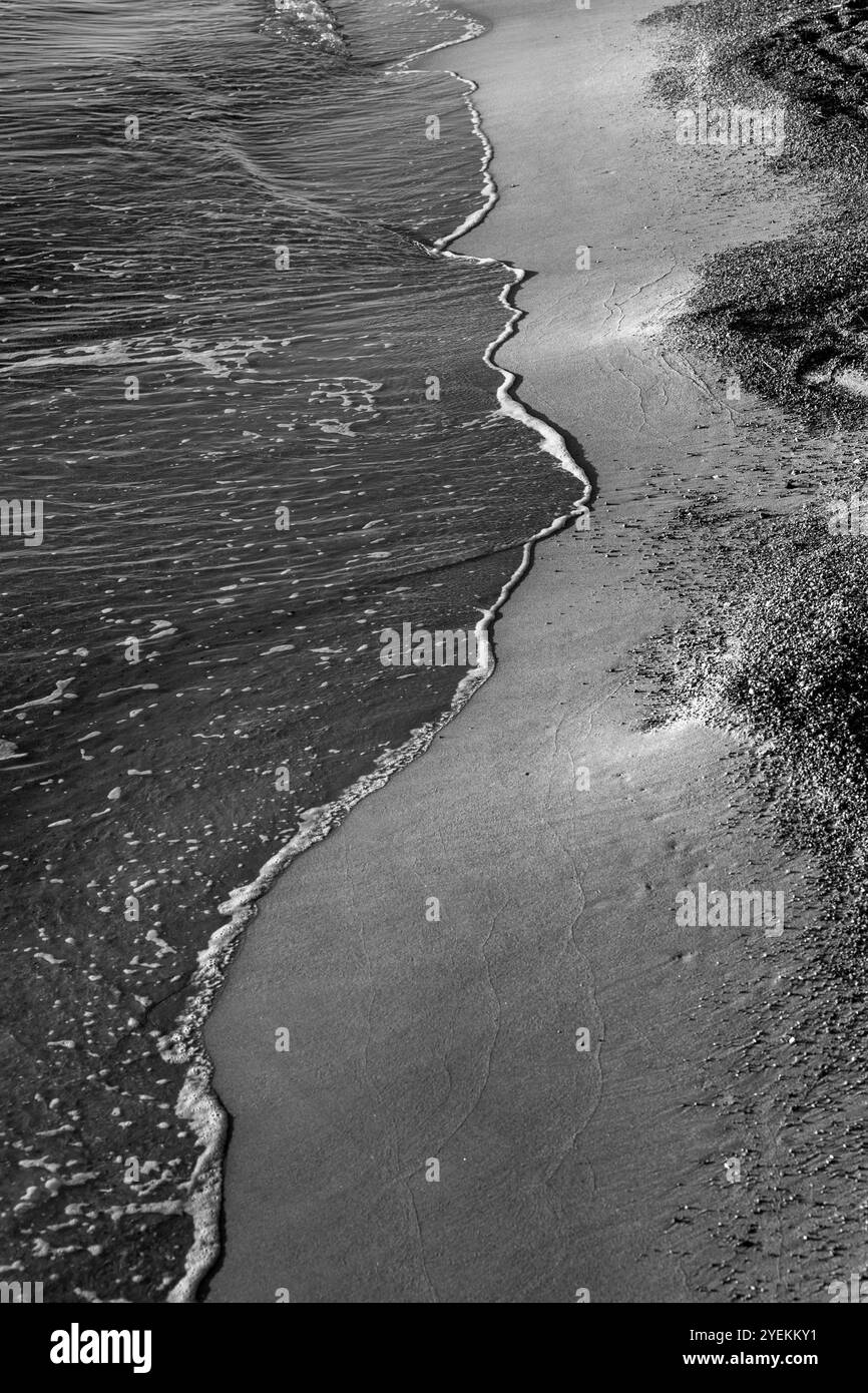 Morning Waves on Sandy Beach: Wet and Dry Surface Contrast at the ...