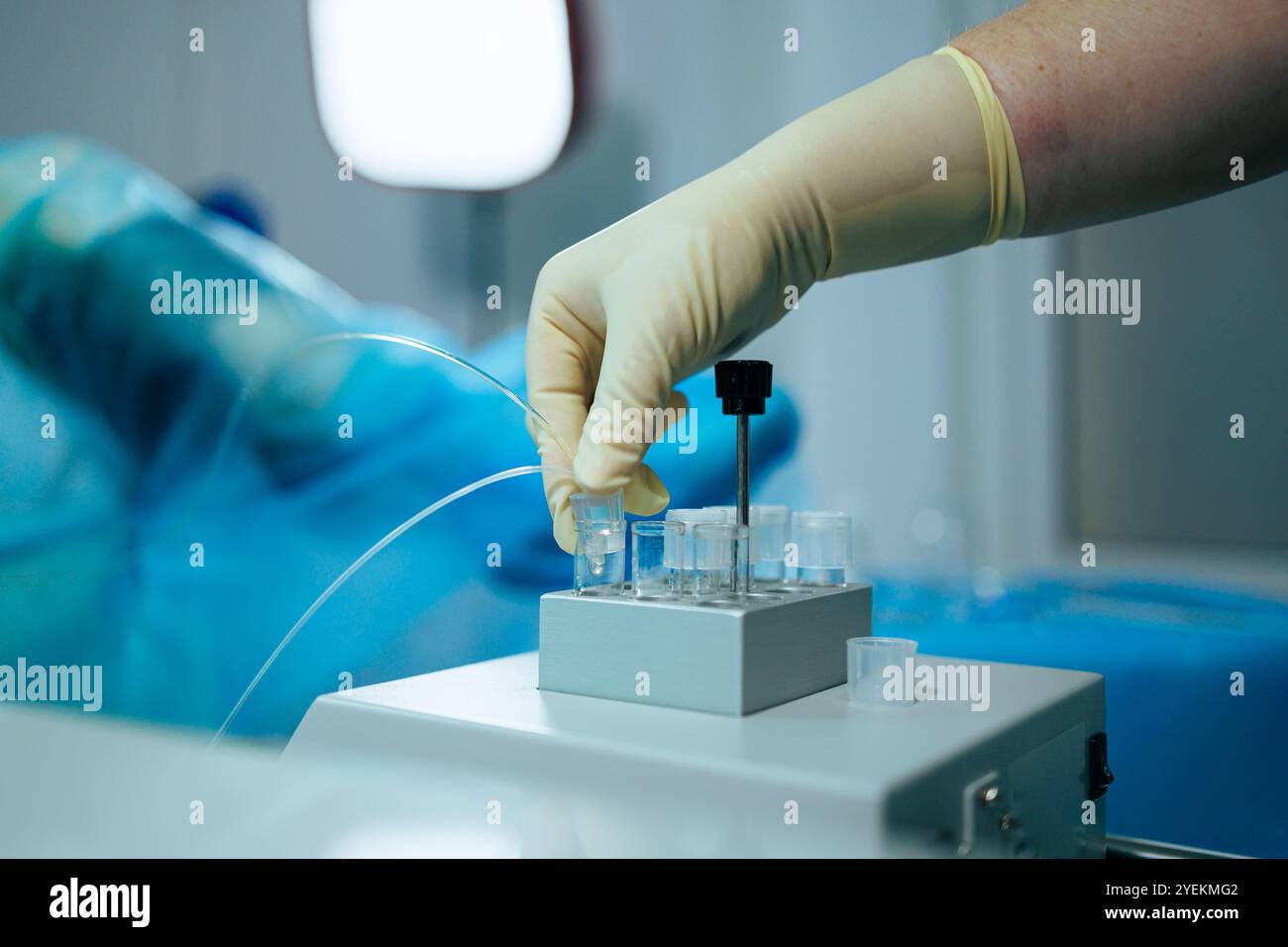 Modern medical equipment in the operating room. Centrifuge for ...