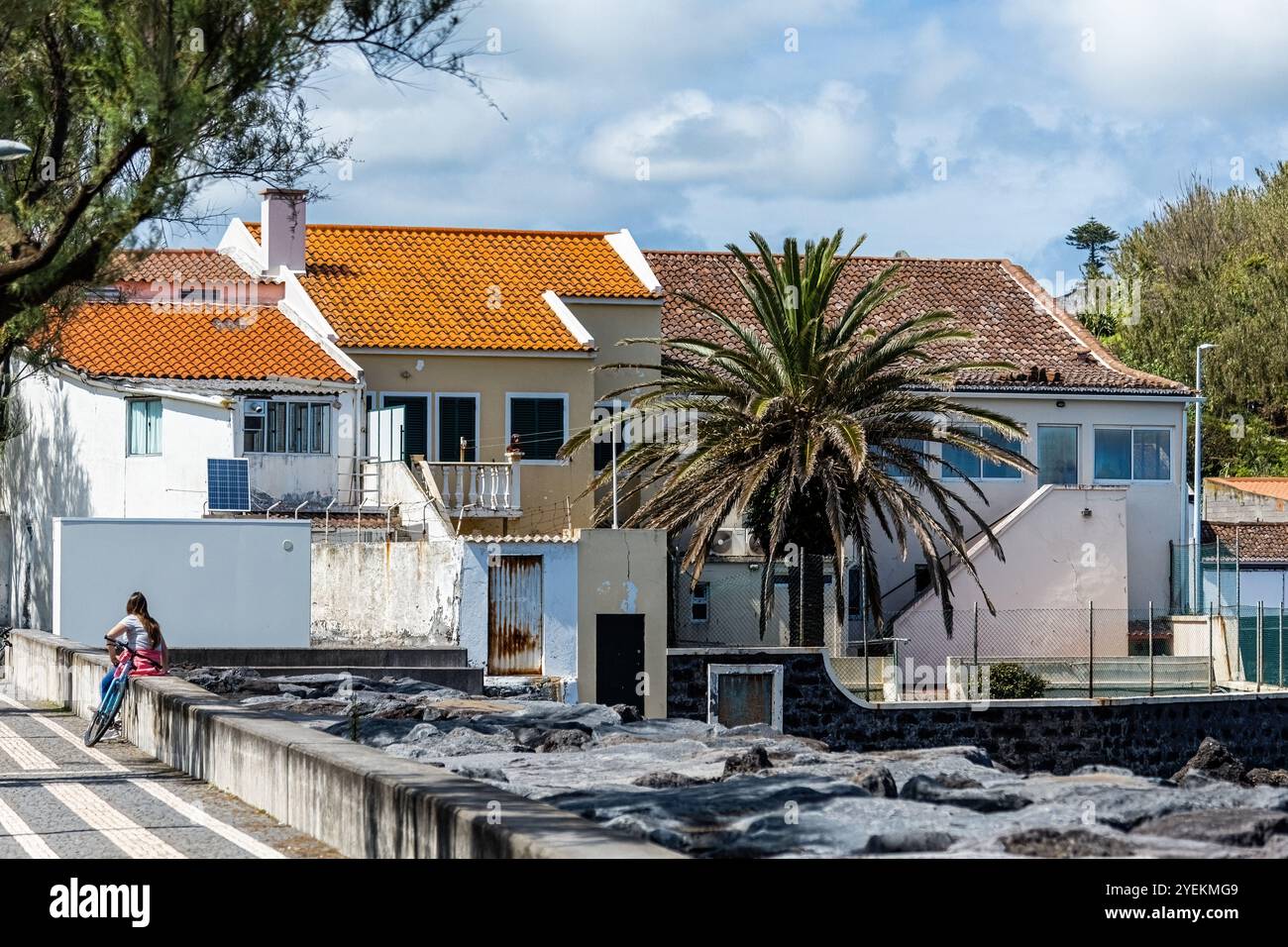 Traditional Portuguese house at San Miguel island Azores Portugal Stock ...