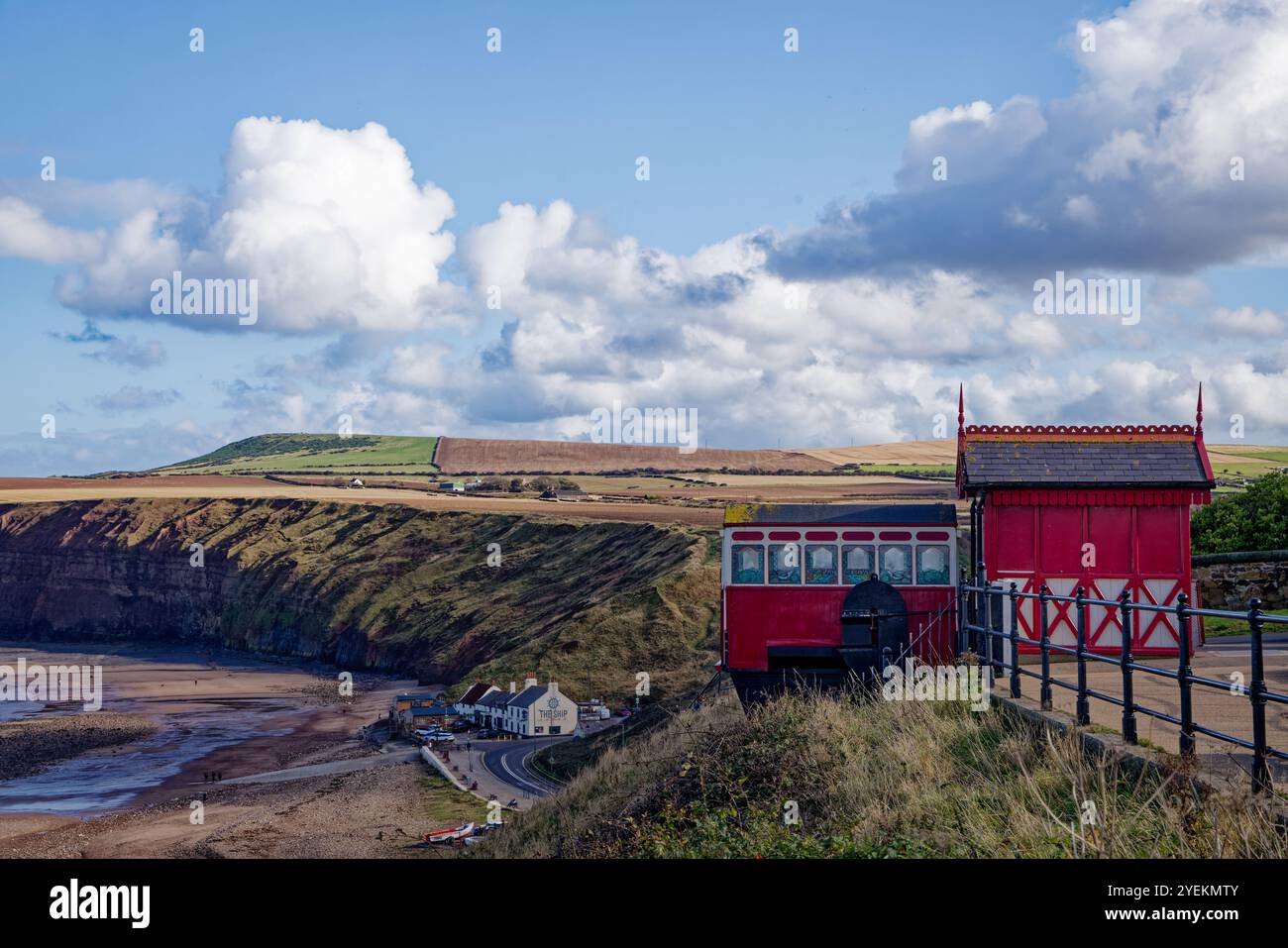 Top Station at the Saltburn Cliff Railway, Teesside, England Stock ...