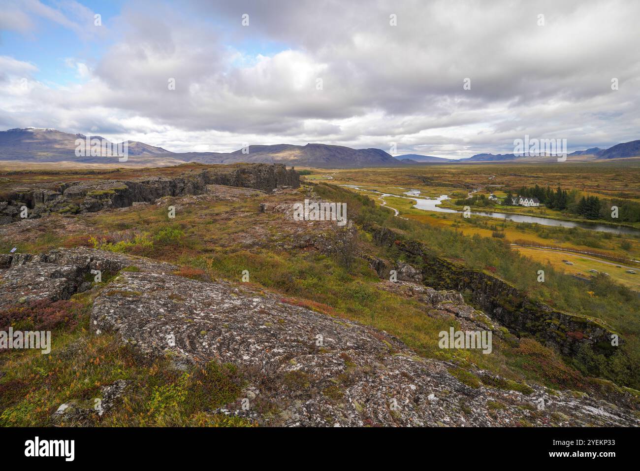 The Pingvellir/Thingvellir NP 45km east of Reykjavik on Iceland. This ...