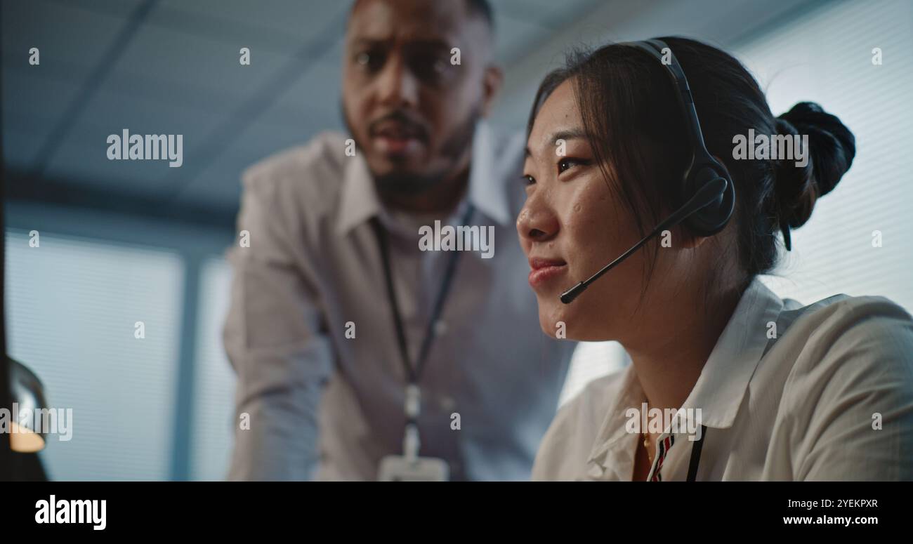 Male call center operator using hi-res stock photography and images - Alamy