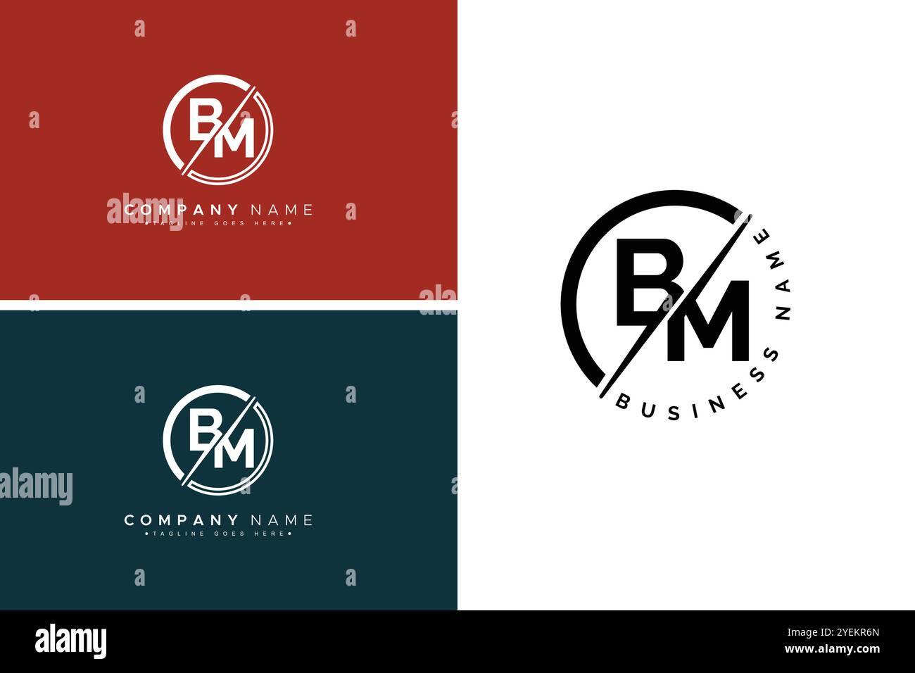 Vector Template for Initial Letter BM Logo - Elegant Monogram Logo for ...