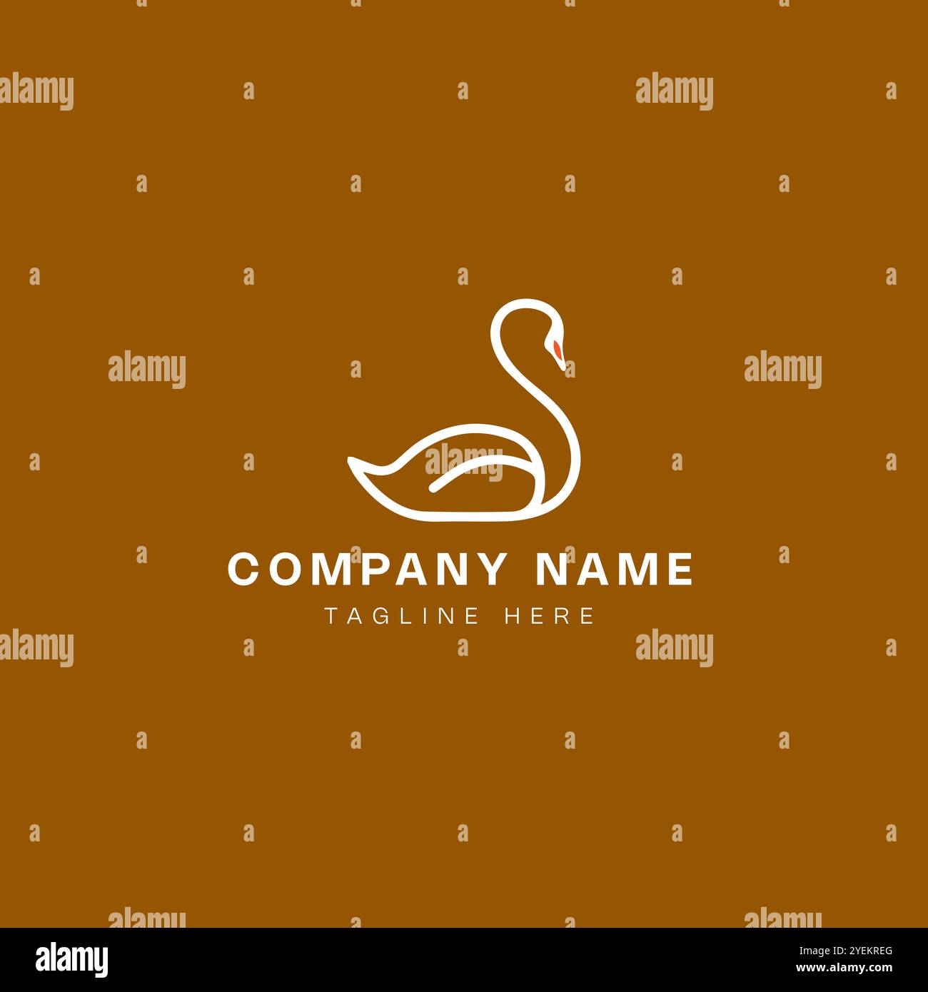 swan logo design vector icon illustration on black background, swan ...