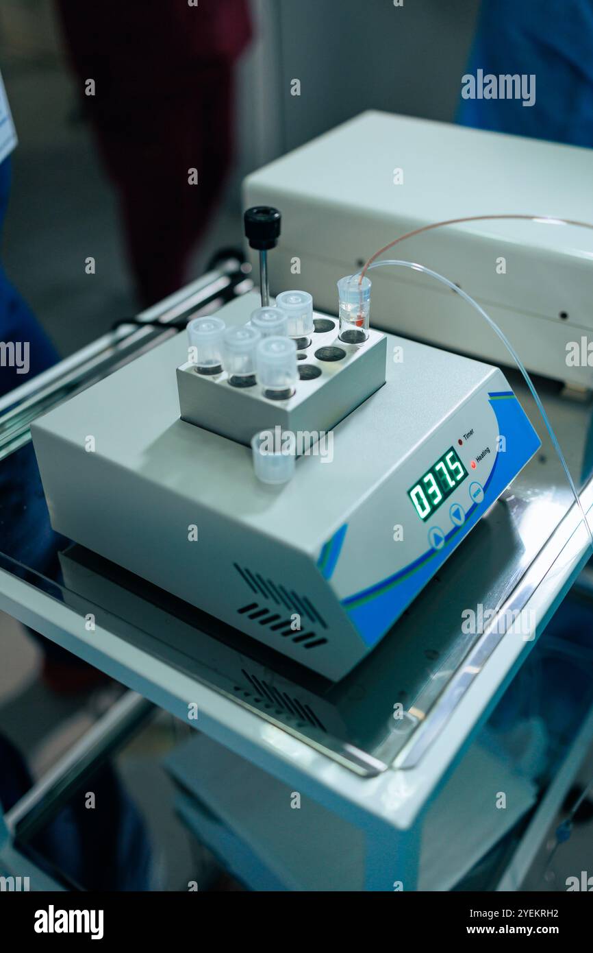 Modern medical equipment in the operating room. Centrifuge for ...