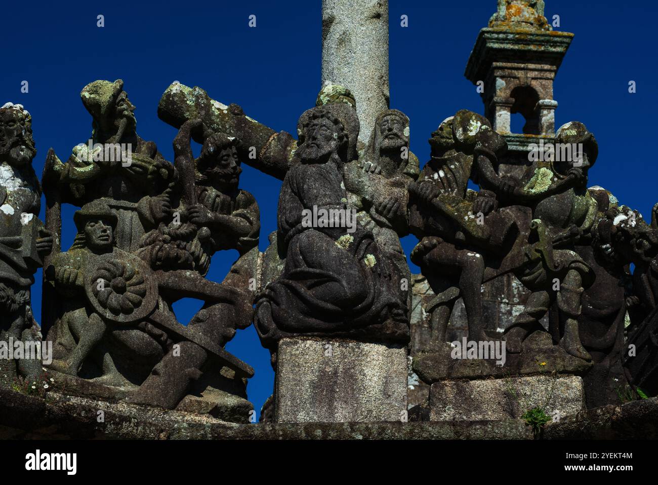 Christ carries the cross in procession to Golgotha. Detail from late ...