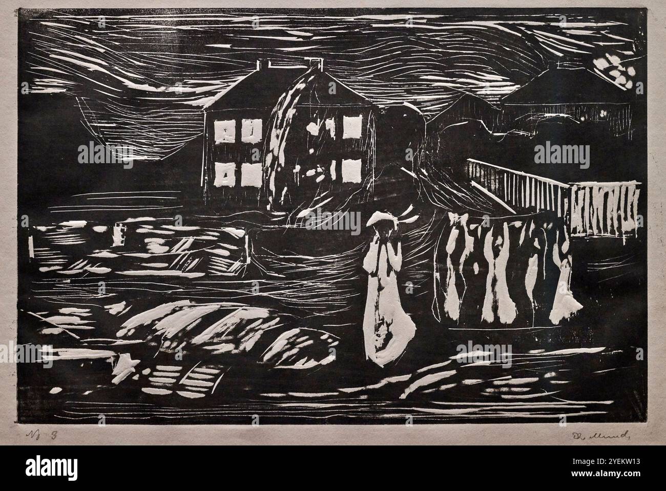 La tempesta ( The storm) - xilografia - Edward Munch - 1908/1909 - Oslo ...