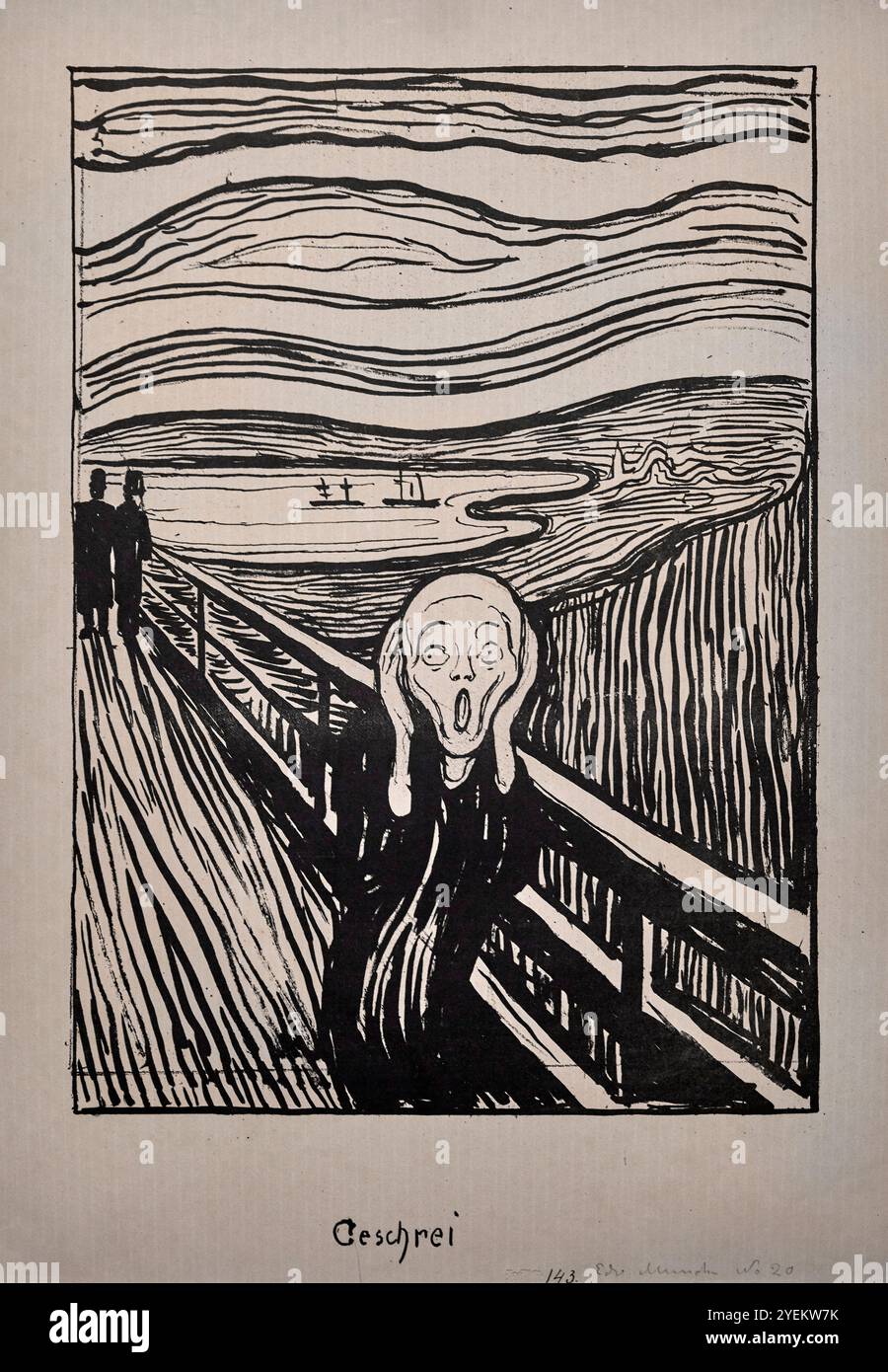 L’ urlo ( The scream ) - litografia - Edward Munch - 1895 - Oslo, Museo ...