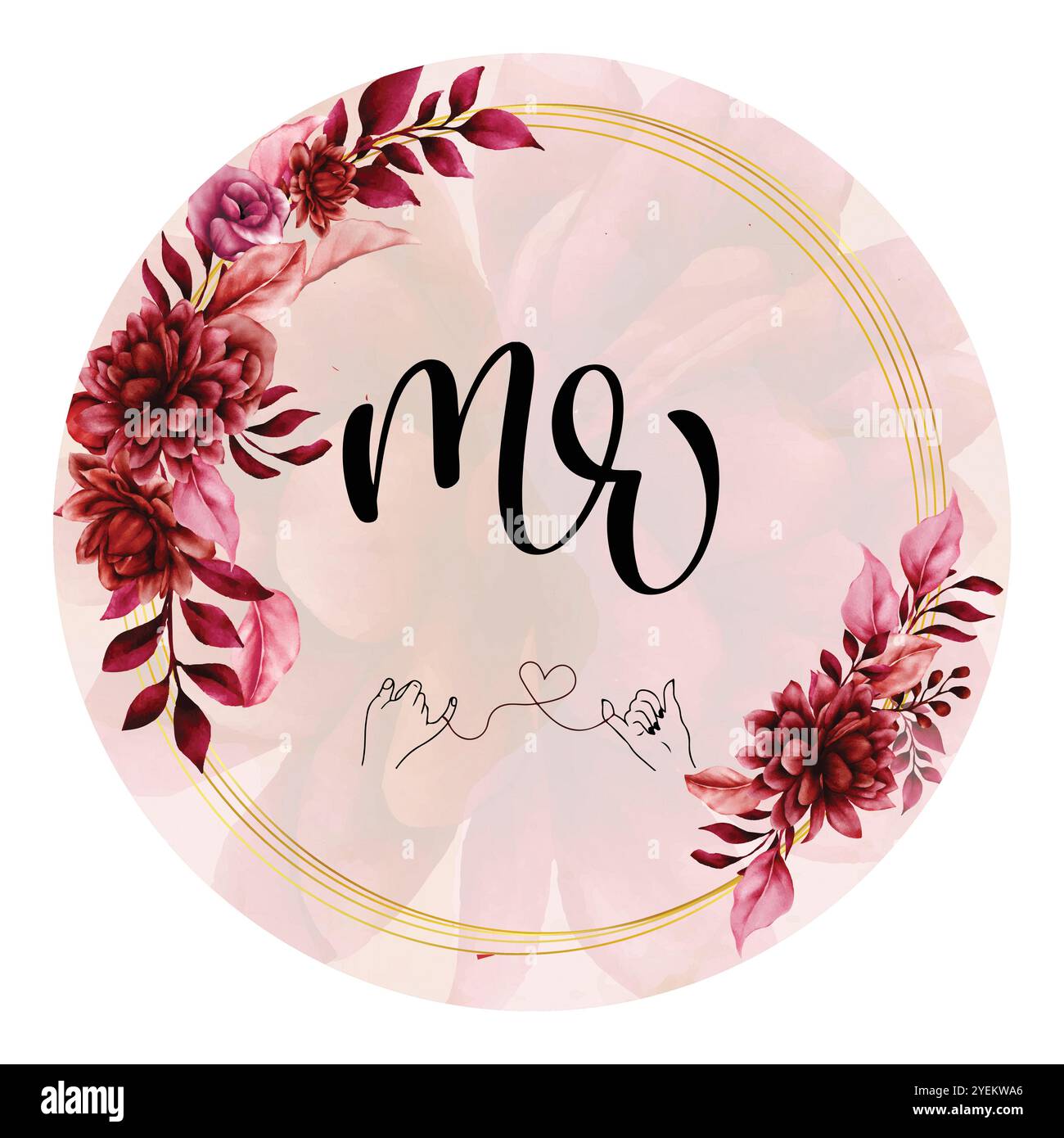 Wedding card. Wedding invitation card, elegant floral bouquet, frame ...