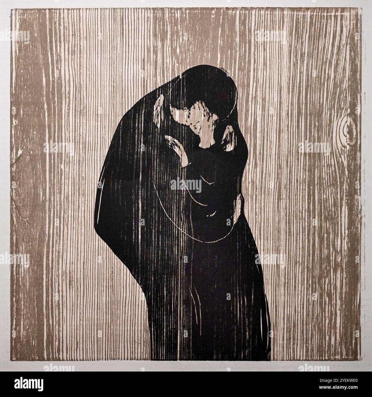 Il bacio IV ( EThe Kiss IV ) - xilografia a colori - Edward Munch ...