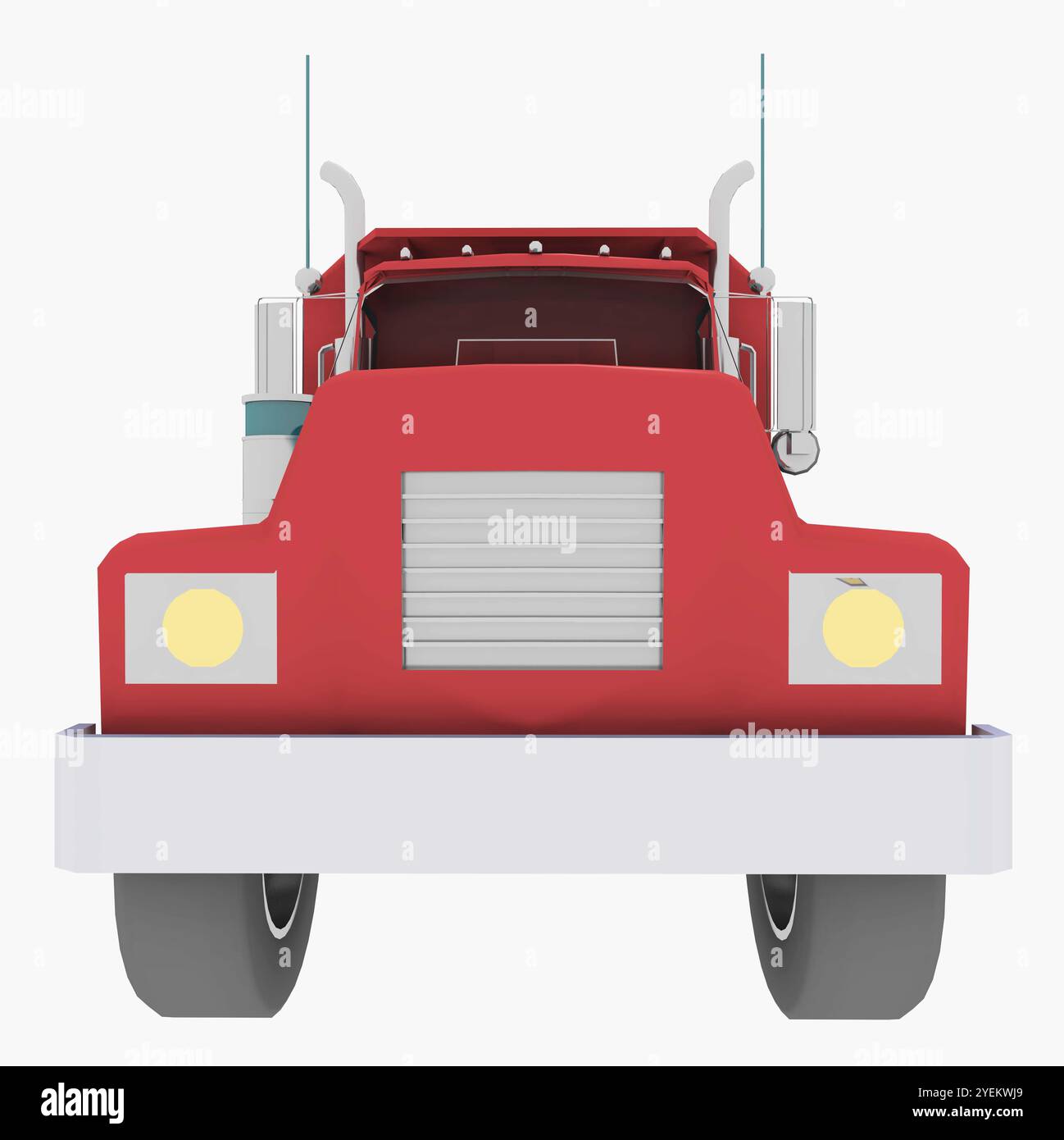 Front view of a truck isolated on white background Stock Photo - Alamy
