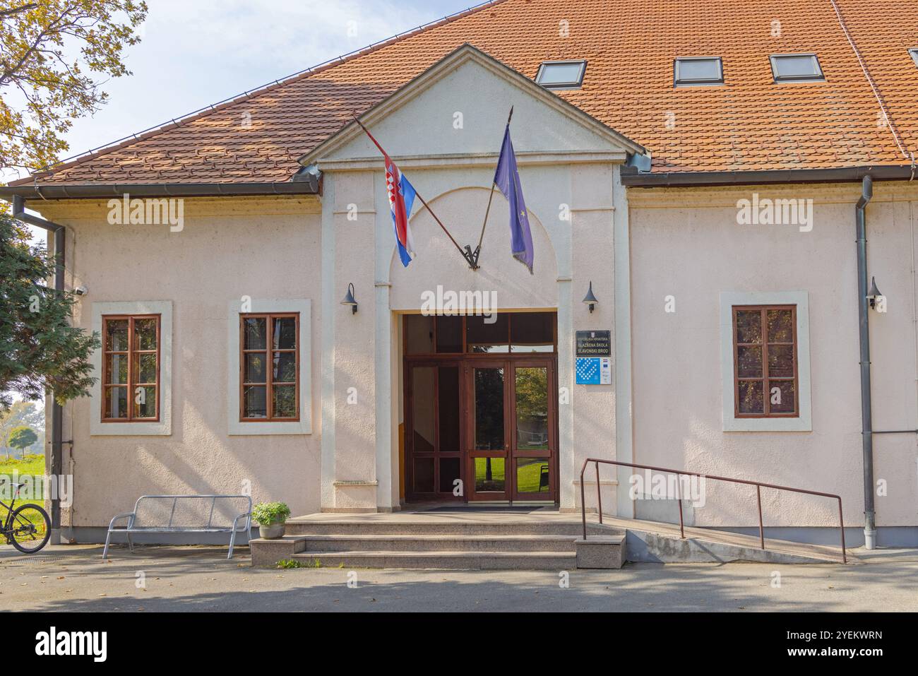 Slavonski Brod, Croatia - October 23, 2024: Entrance to Music School ...