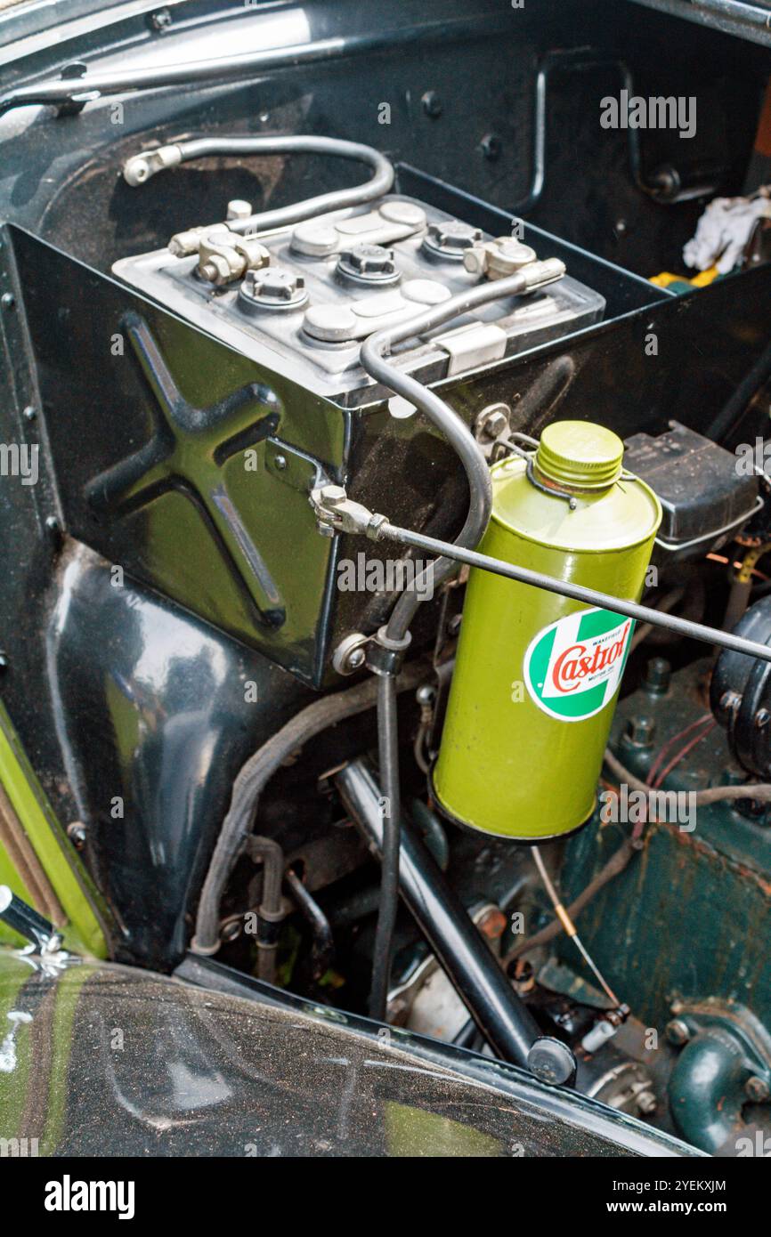 Morris Eight engine. Astley Park Classic Car Show 2024 Stock Photo - Alamy
