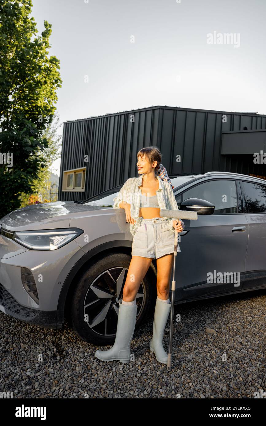 Morning Car Ritual Stock Photo - Alamy