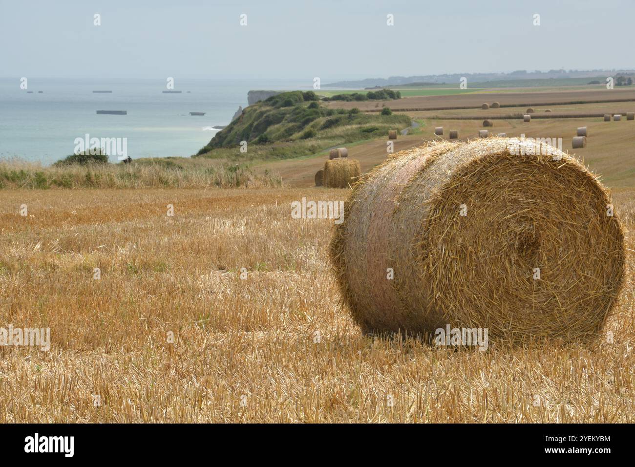 Normandy beaches are known for Operation Overlord and D-Day. Muted ...
