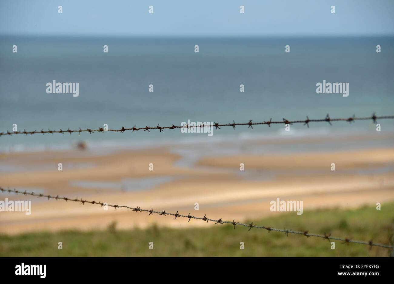Normandy beaches are known for Operation Overlord and D-Day. Muted ...
