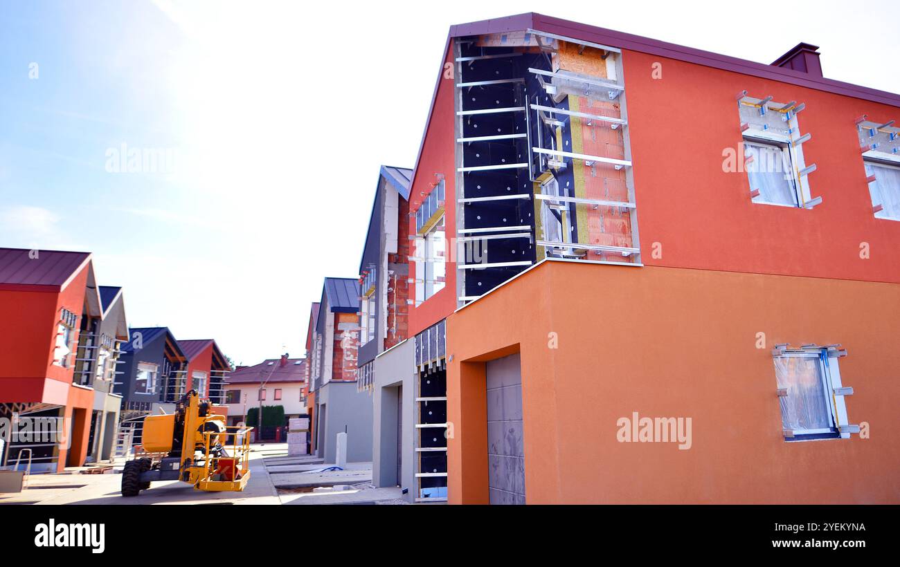 Construction site single family terraced homes Stock Photo - Alamy