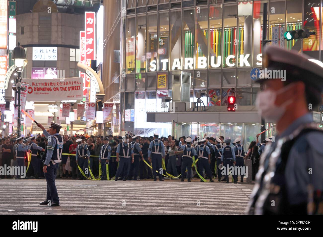 Huge crowds in Shibuya, Tokyo in Japan to celebrate Halloween. It has ...